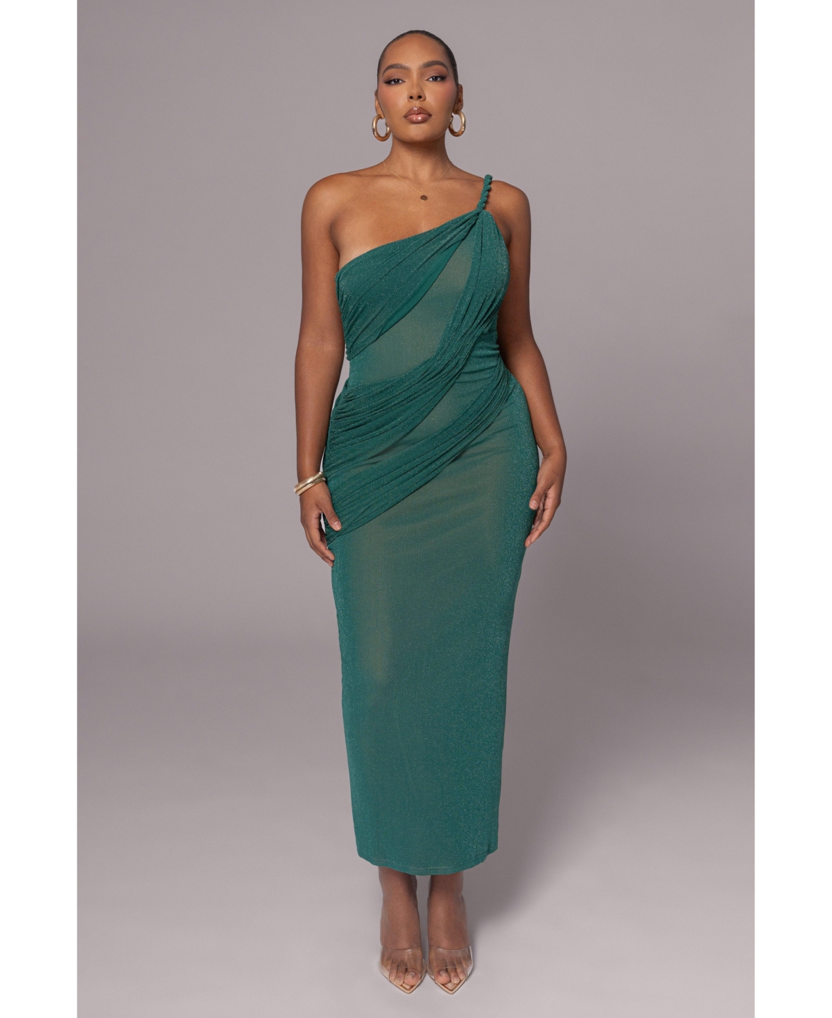 Click here for Jluxlabel Womens Alari One Shoulder Maxi Dress - G... prices