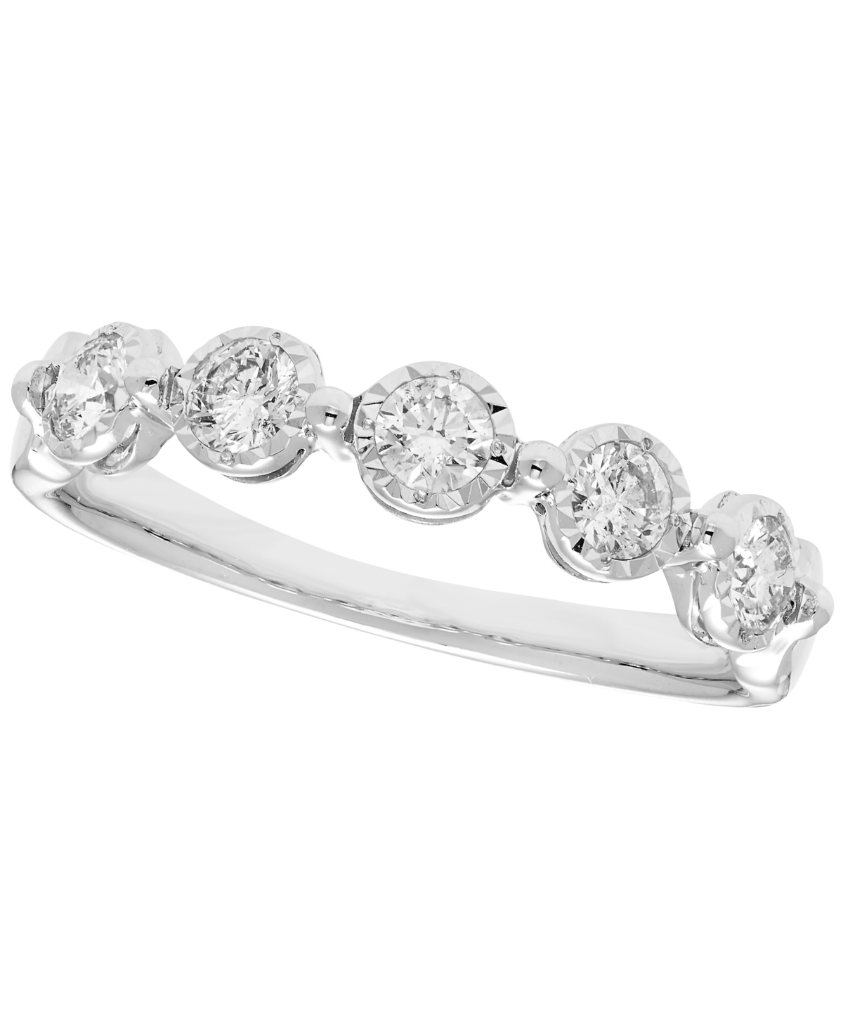 Click here for Macys Diamond Band Ring (1/2 ct. t.w.) in 10k Whit... prices