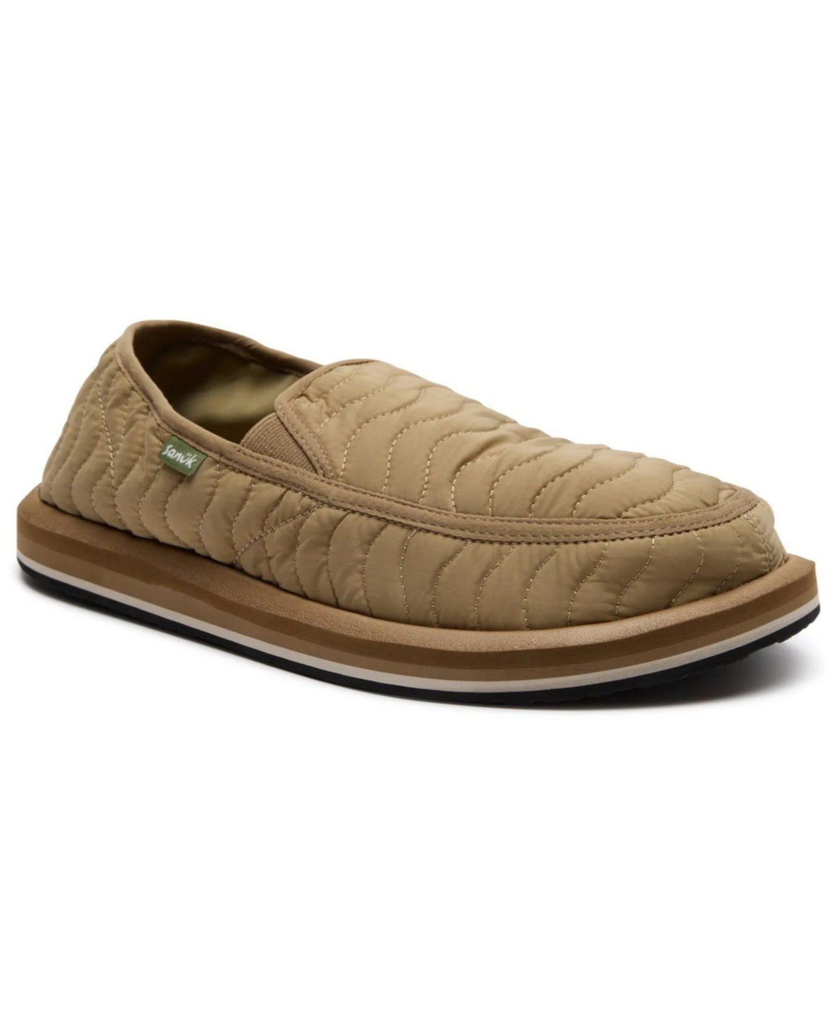 Click here for Sanuk Mens Dony Cozy Quilted Slip-On Shoes - Beige prices