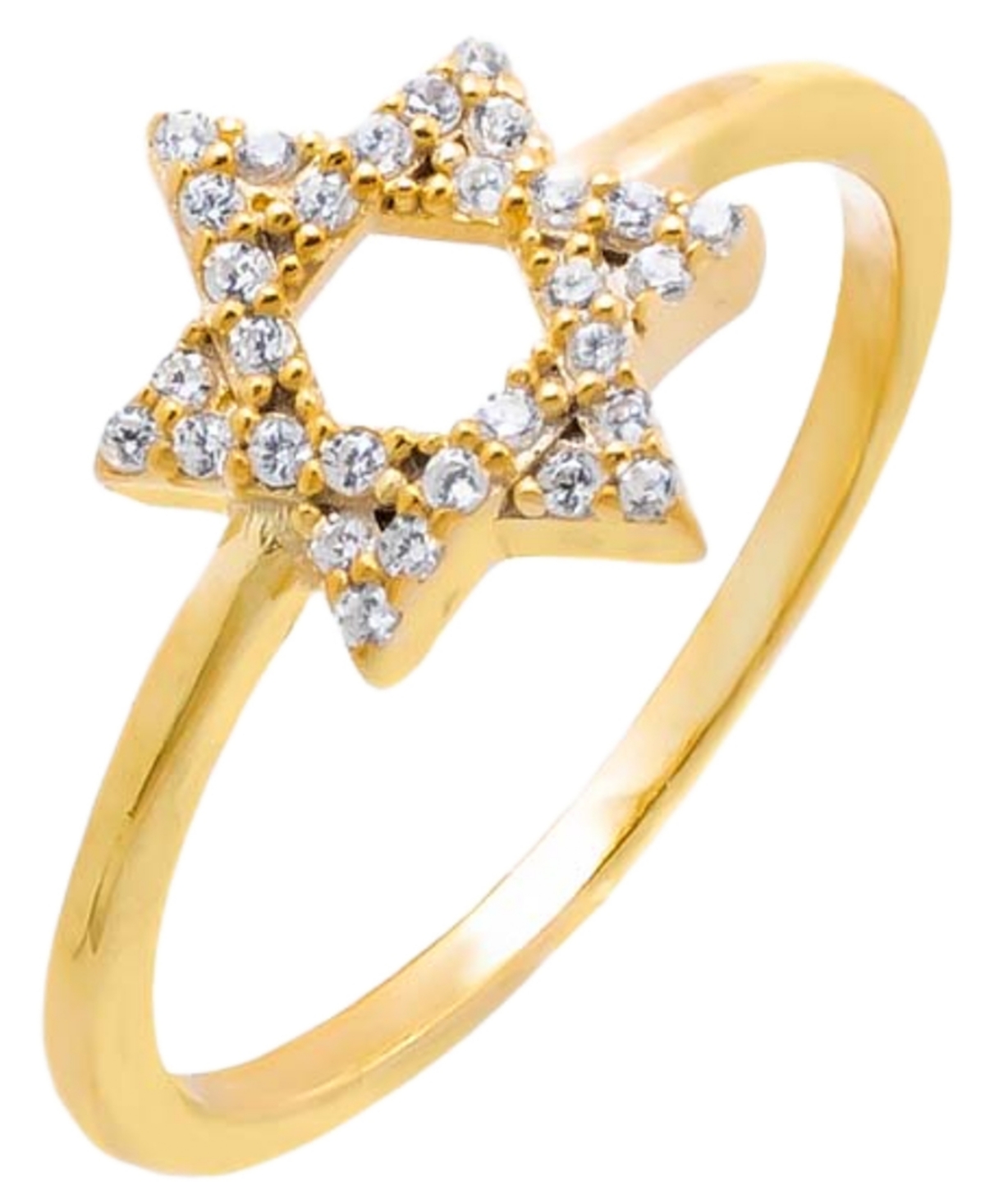 Click here for by Adina Eden Pave Gold Plated Star Of David Ring... prices