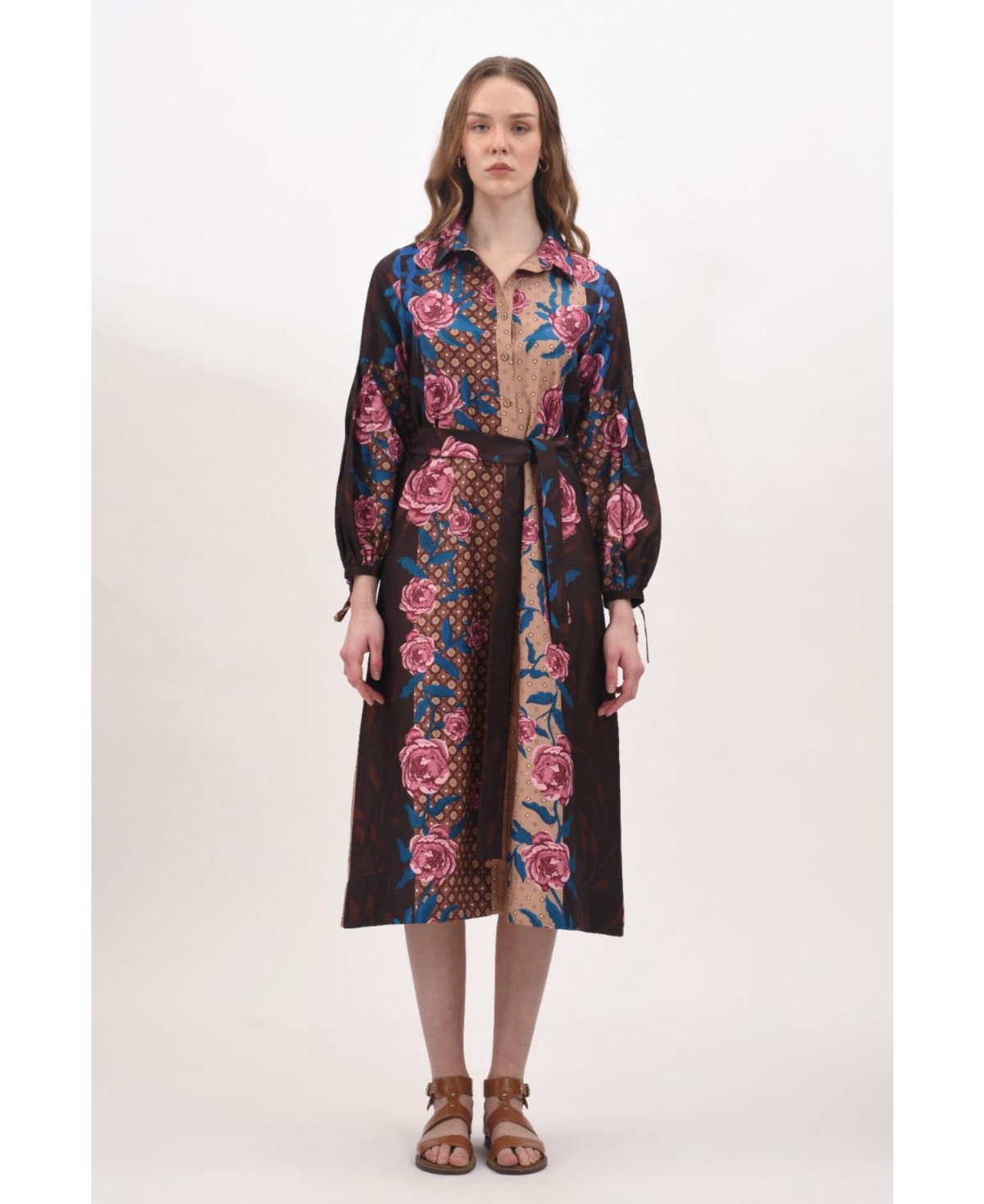 Click here for Celina Moon Womens Alicia Midi Shirt Dress - Dark/... prices