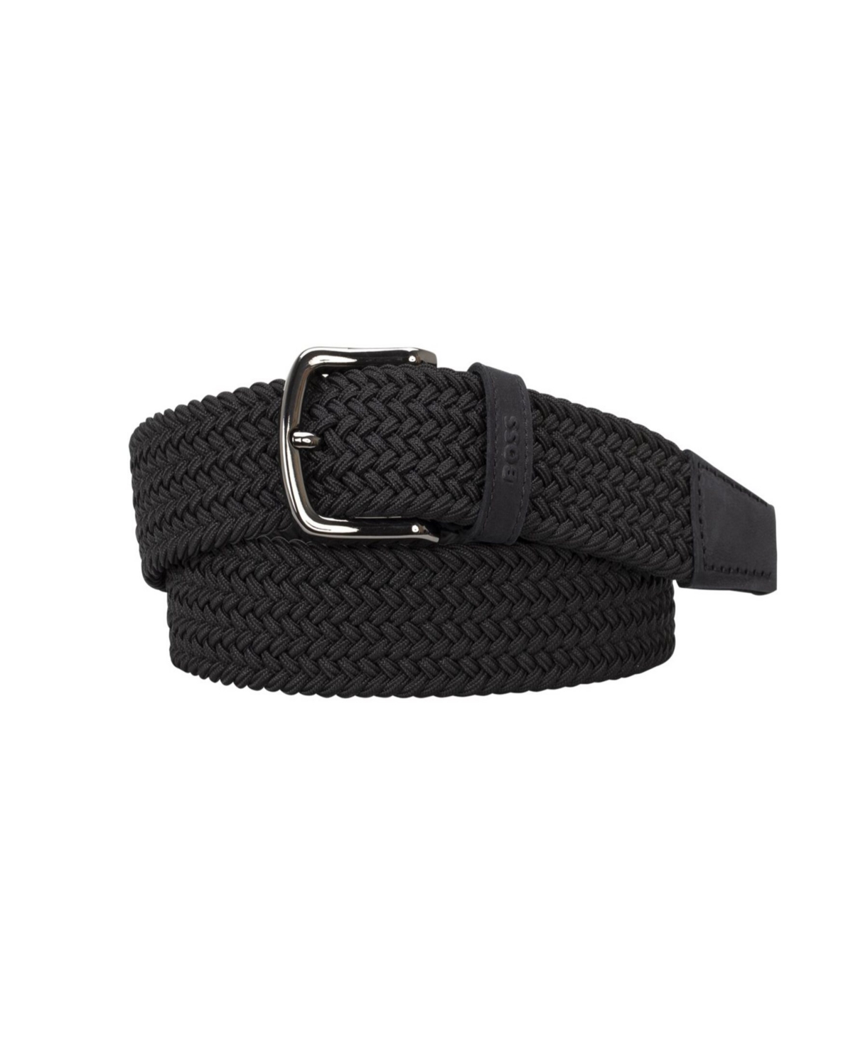 Click here for Hugo Boss Mens Braided Evening Belt - Black prices