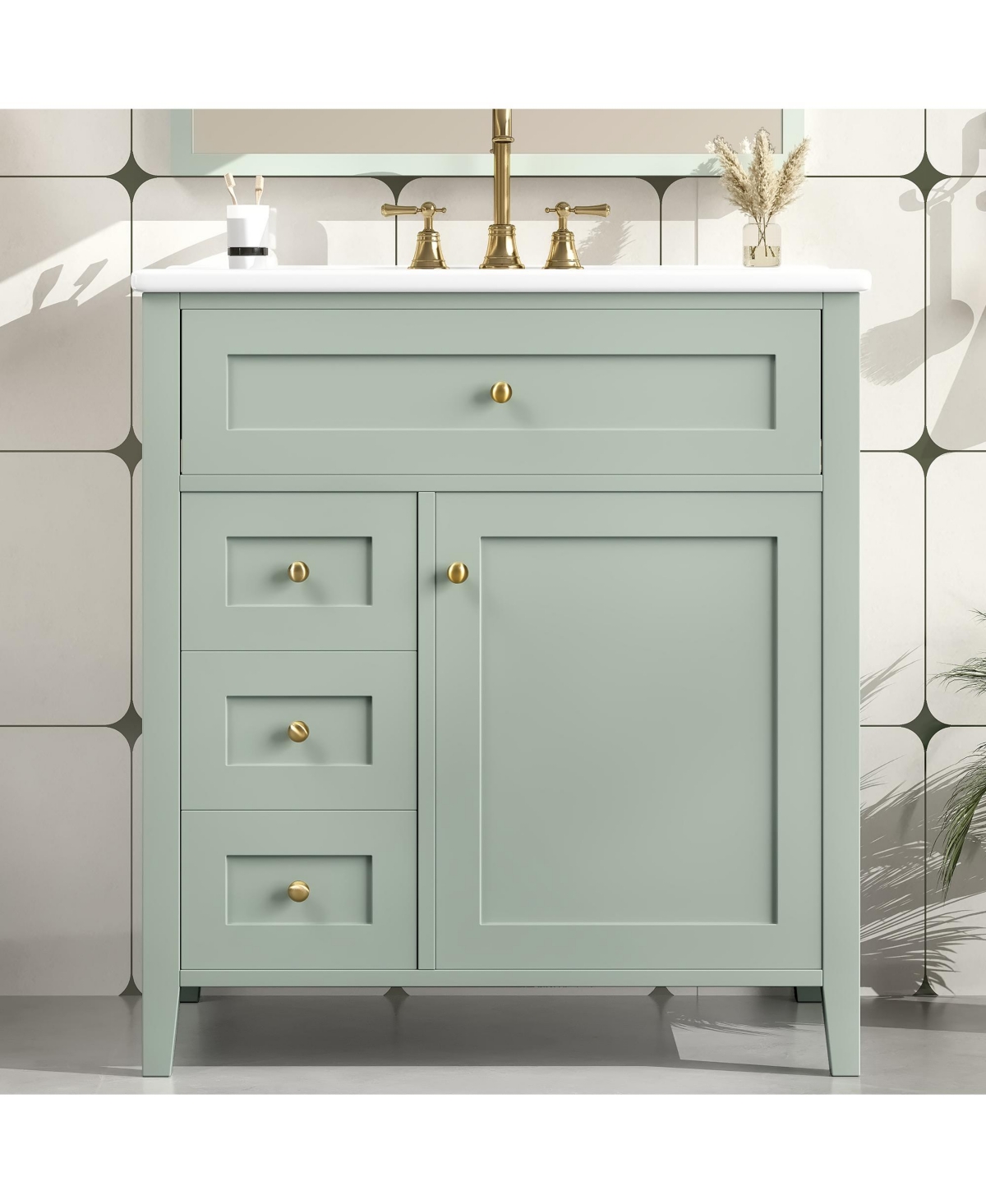 Click here for Casainc Bathroom Vanity with Sink 3 Drawers and Ad... prices
