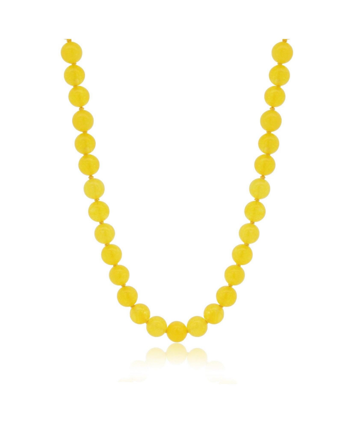 Click here for The Lovery Yellow Onyx Knotted Bead Necklace 14K G... prices