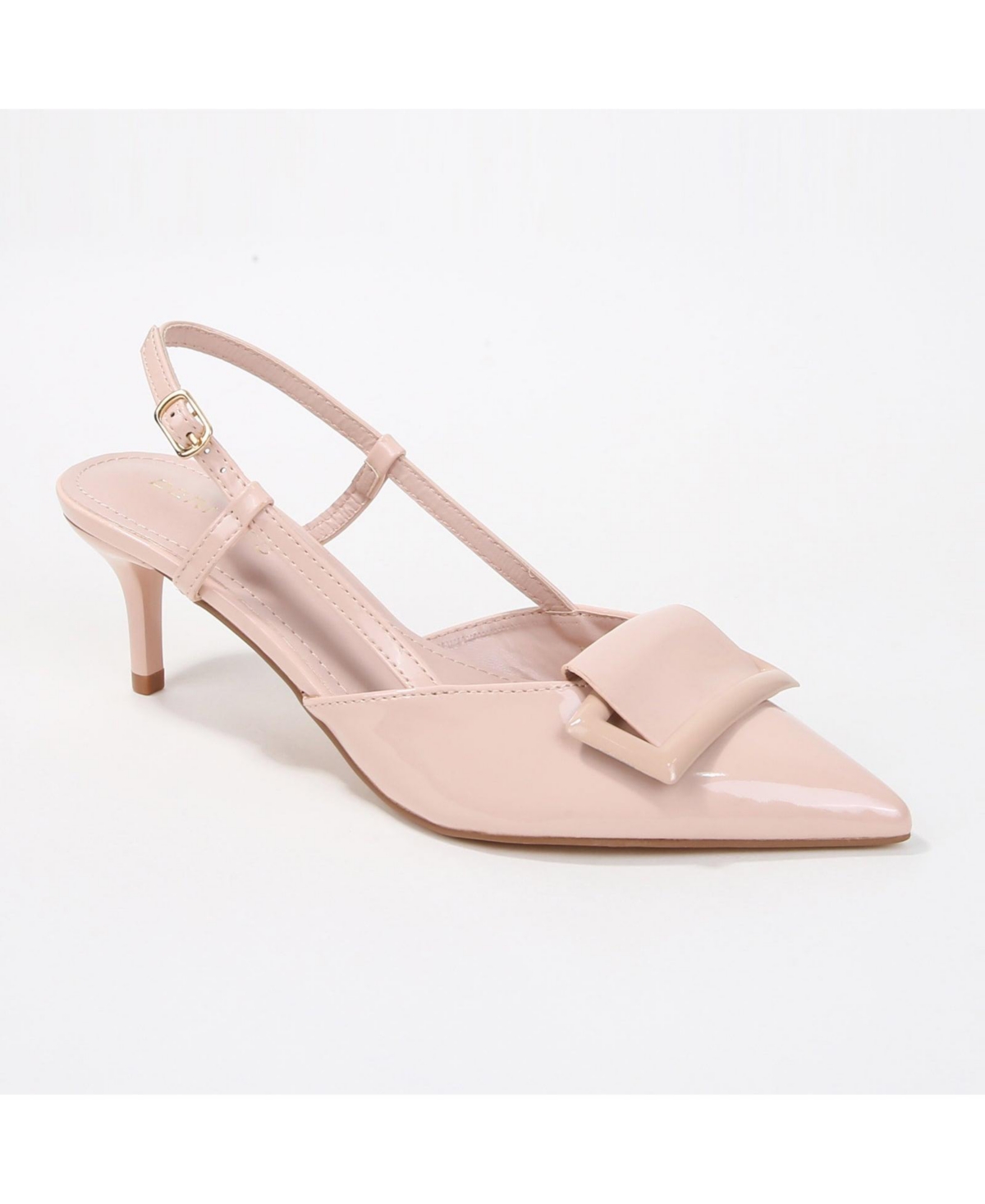 Click here for Berness Womens Vava Patent Buckle Slingbacks - Bei... prices