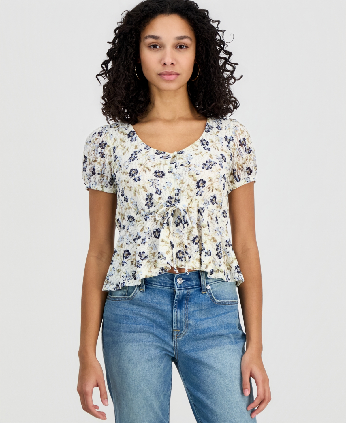 Click here for Self Esteem Juniors Printed Lace Short-Sleeve Baby... prices