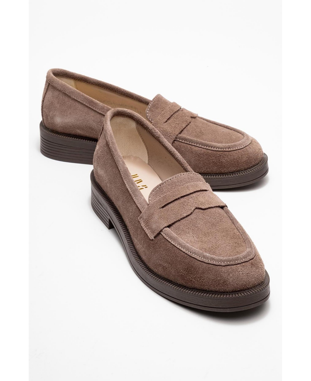 Click here for Bree Platform Penny Leather Loafer (Women) - Taupe... prices