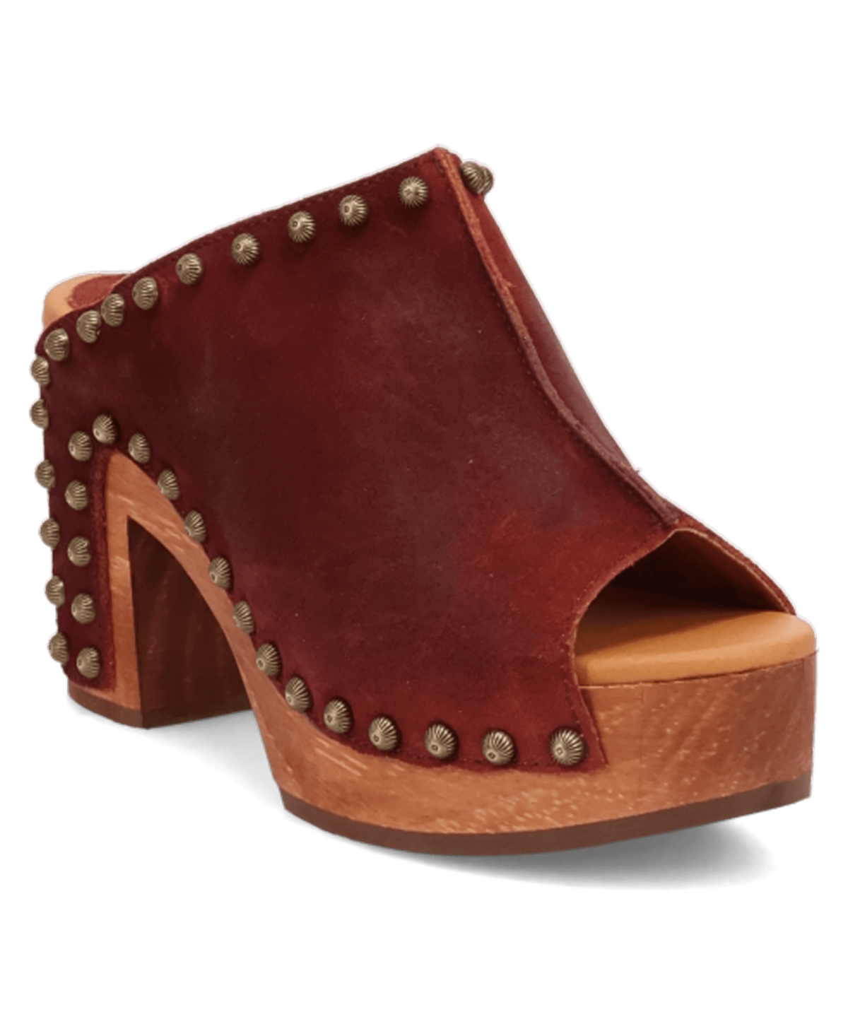 Click here for Dingo Womens Echo Wooden Sandal - Merlot prices