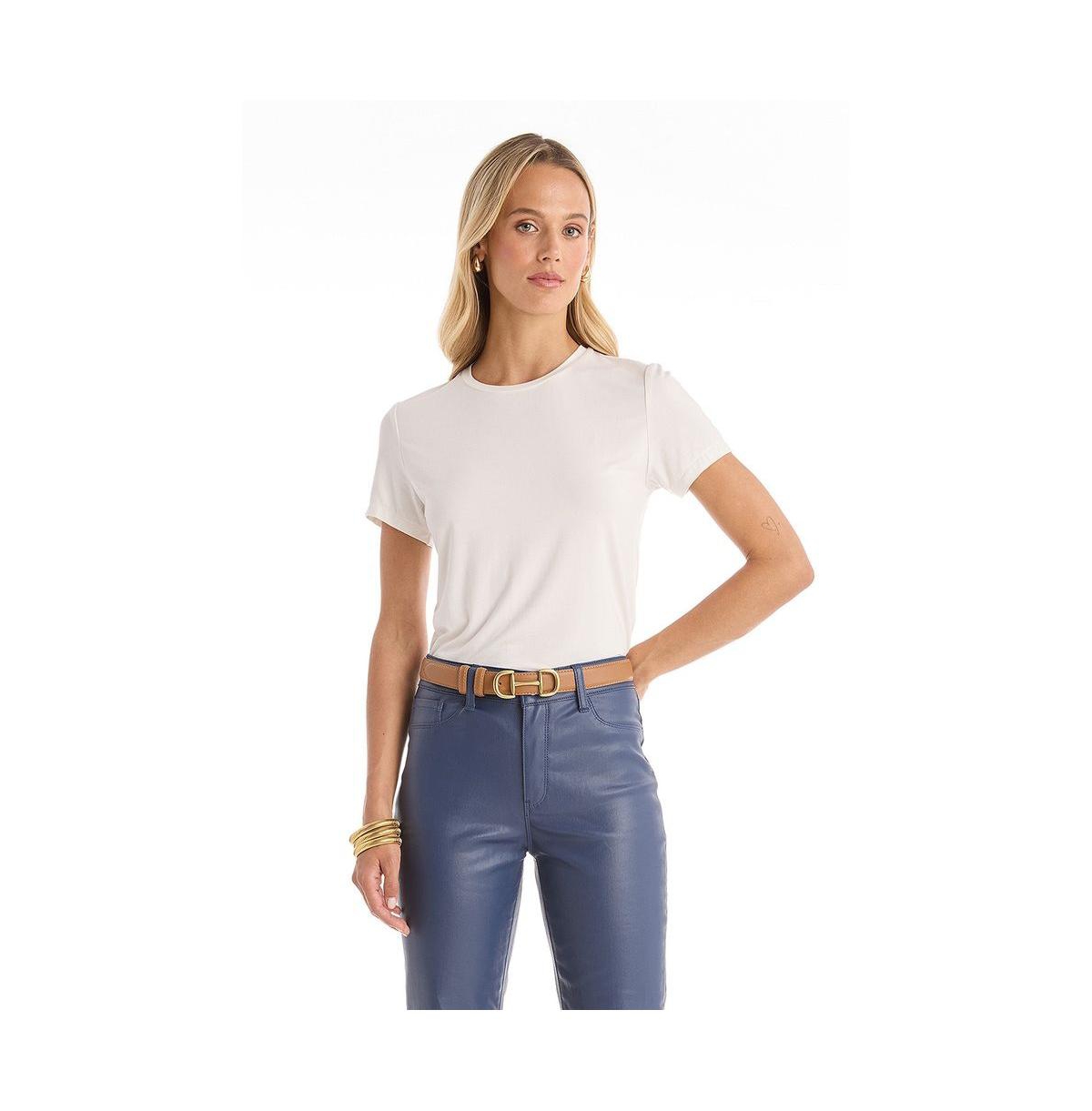 Click here for The Noli Shop Womens Amaya Ultra-Soft T-Shirt - Wh... prices