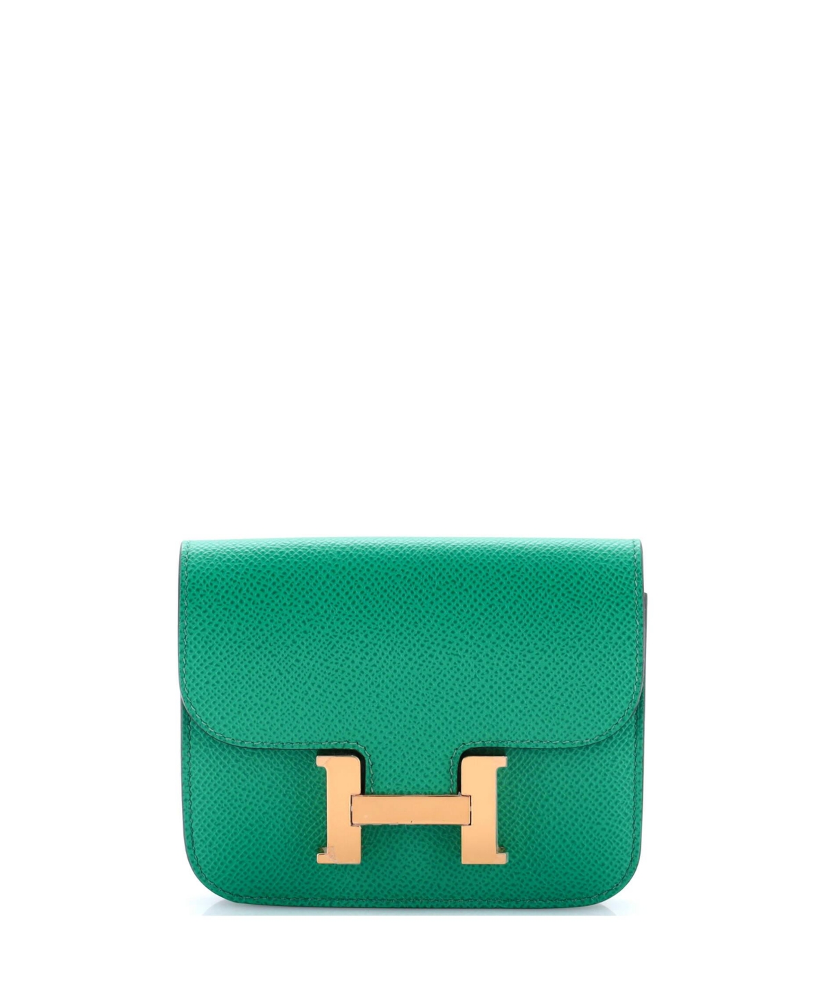 Click here for Pre-Owned HERMES Constance Slim Wallet Epsom - Gre... prices