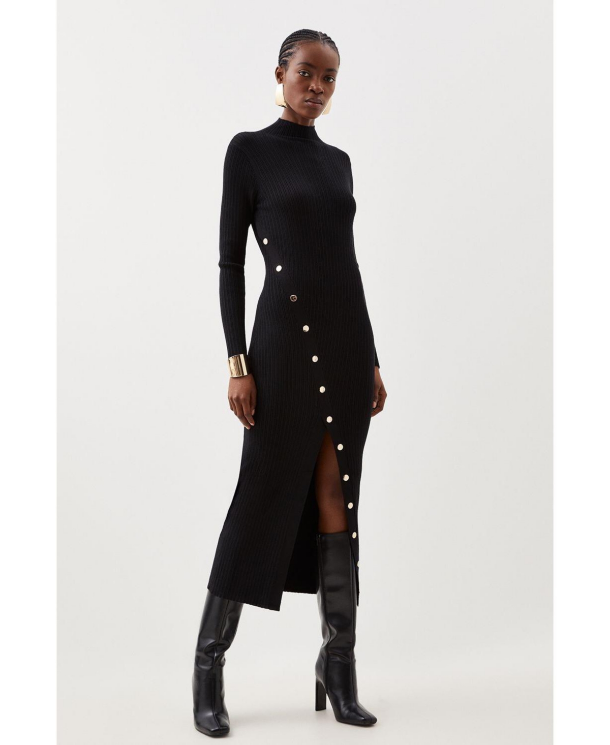 Click here for Karen Millen Womens Bandage Military Knit Dress -... prices