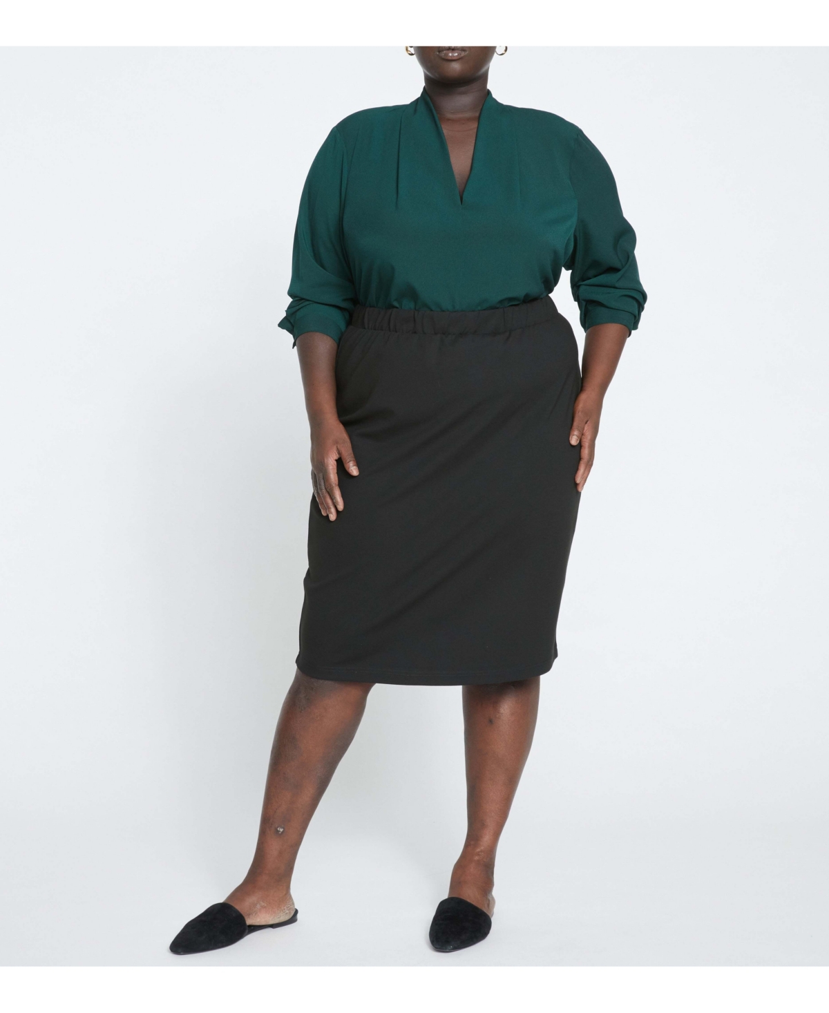 Click here for Universal Standard Plus Size Danube Ponte Skirt -... prices