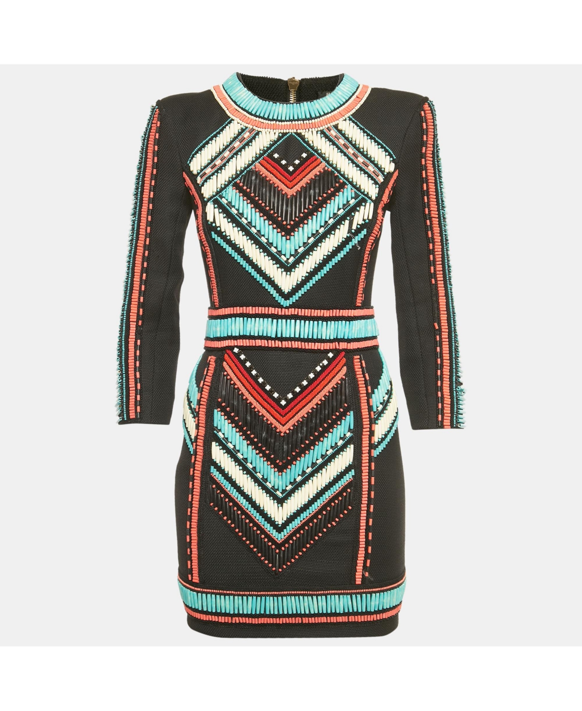 Click here for Pre-Owned Balmain Womens Black Beaded Canvas Mini... prices