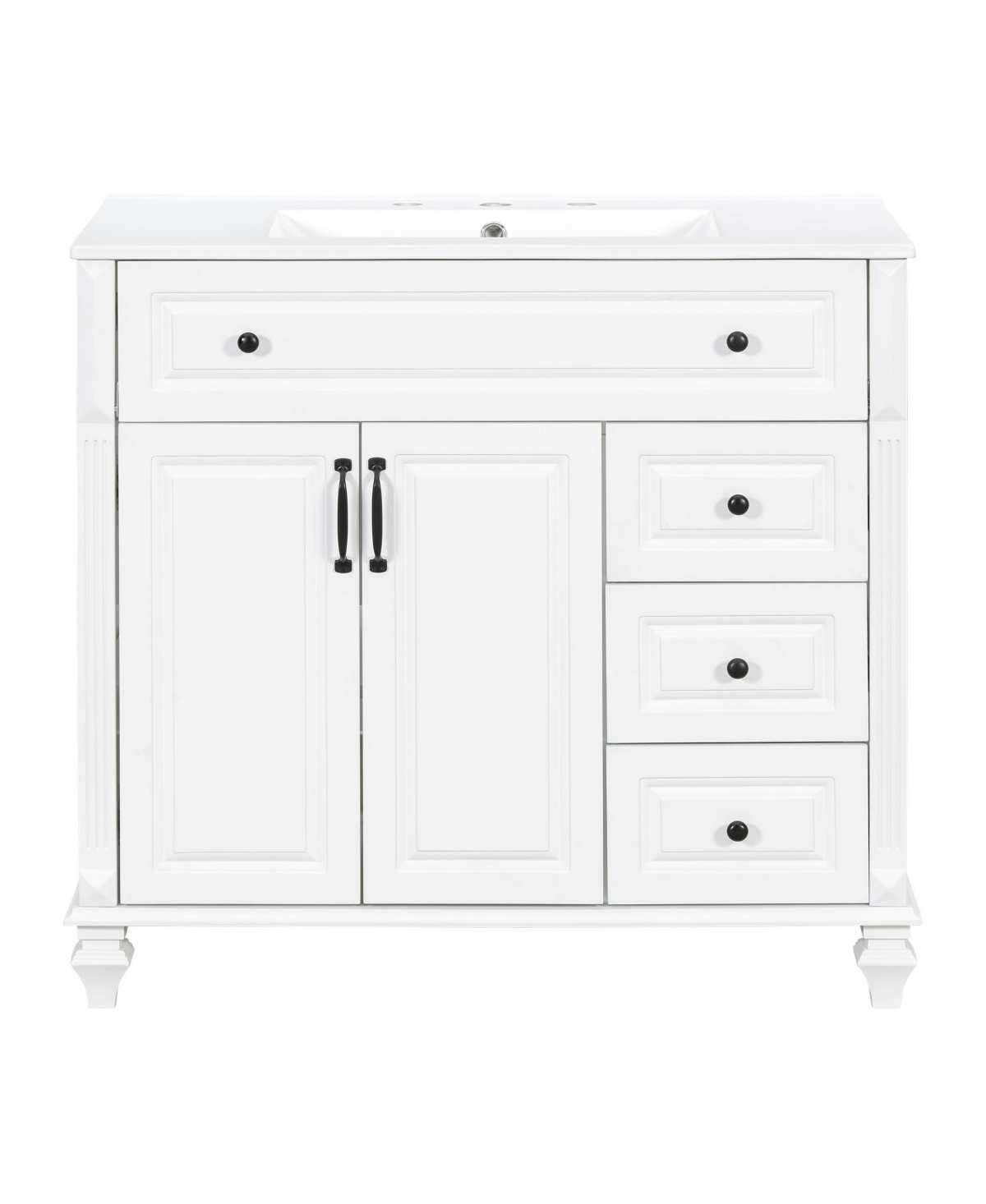 Click here for Casainc Solid Wood Vanity with Sink 3 Drawers 2 Do... prices
