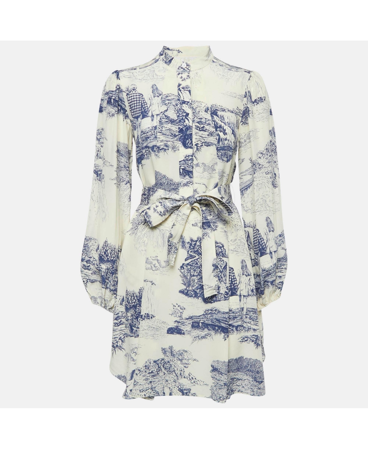 Click here for Pre-Owned Chloe Womens Cream/blue Printed Silk Min... prices