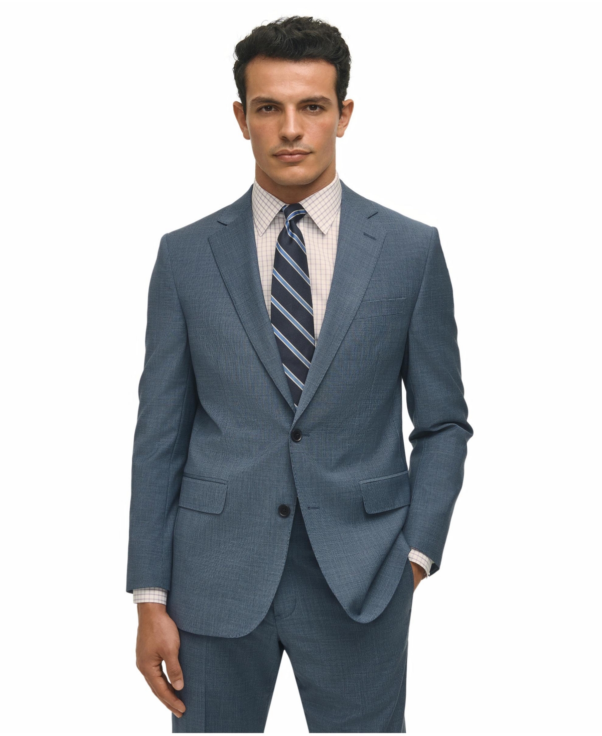 Click here for B by Brooks Brothers Mens Classic-Fit Wool Blend S... prices