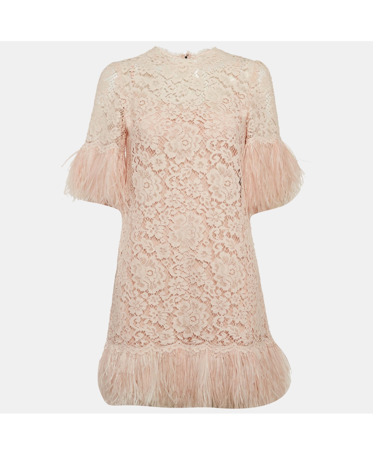 Click here for Pre-Owned Dolce & Gabbana Womens Pink Lace Feather... prices