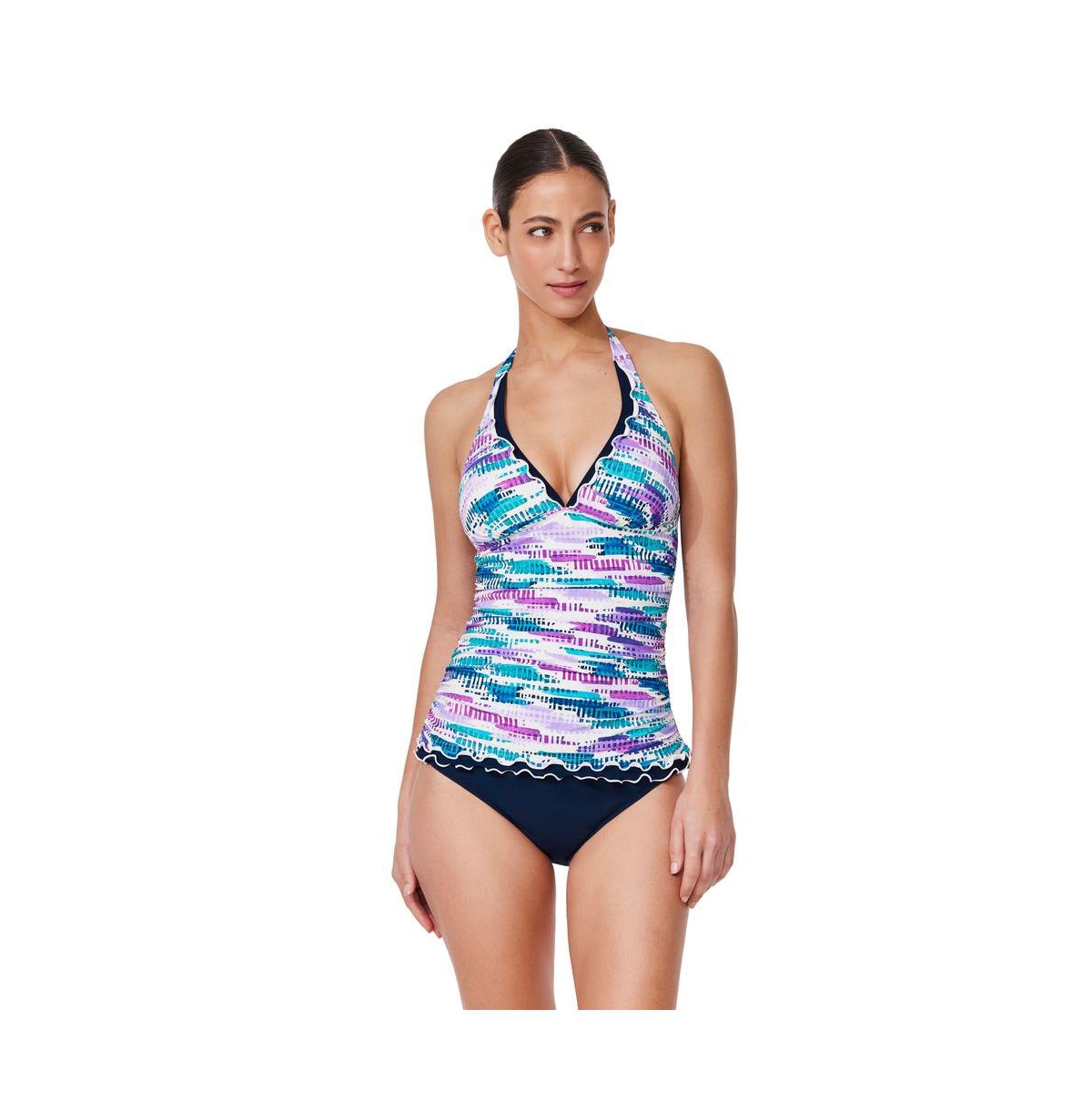 Click here for Profile by Gottex Womens Canva Tricolore Halter Ta... prices