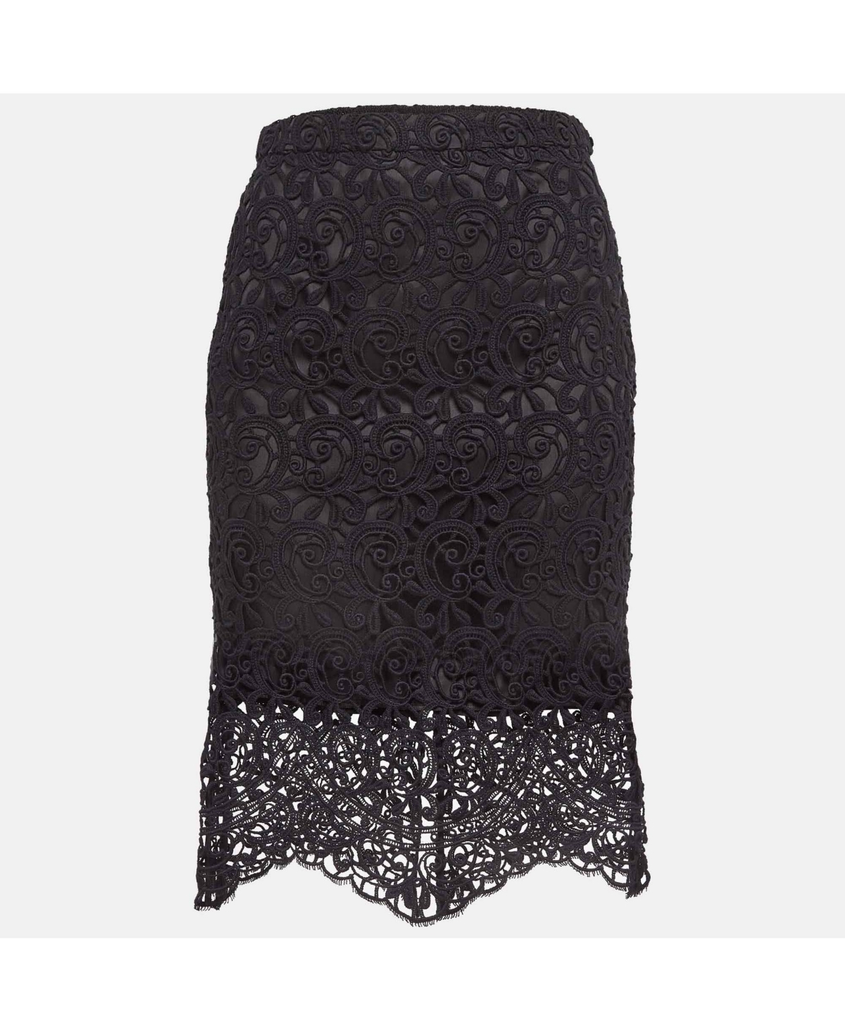 Click here for Pre-Owned Burberry Womens Black Lace Pencil Midi S... prices