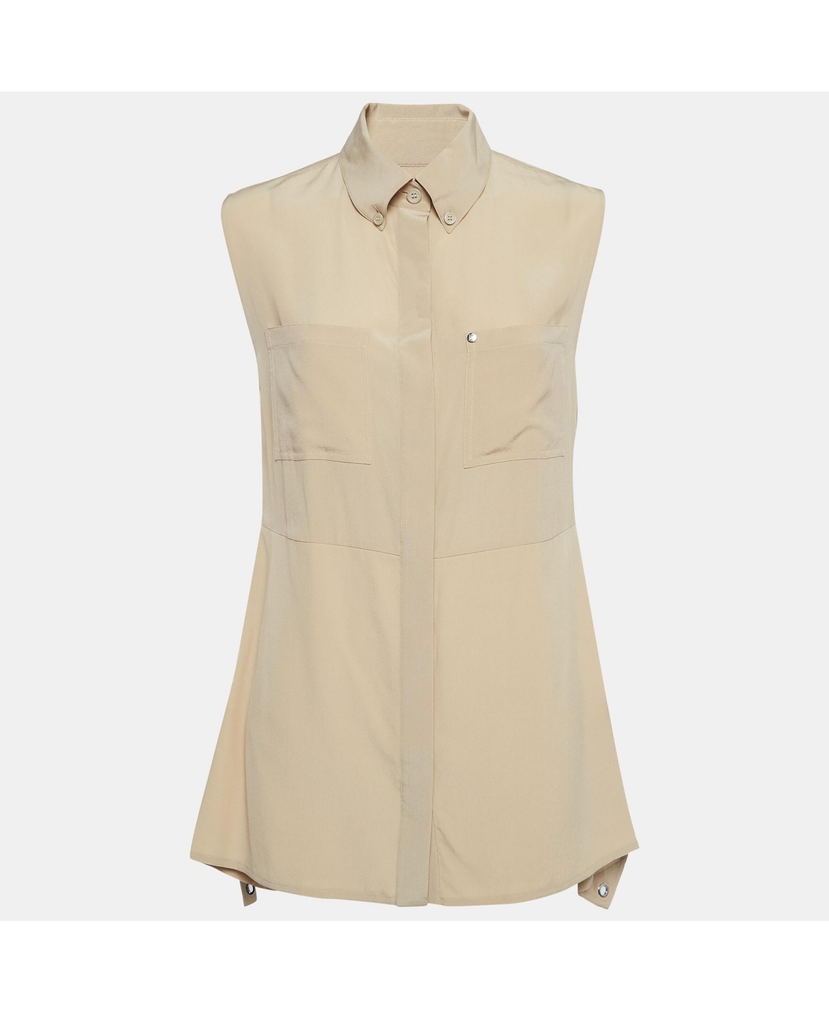 Click here for Pre-Owned Burberry Womens Beige Silk Buttoned A-Li... prices