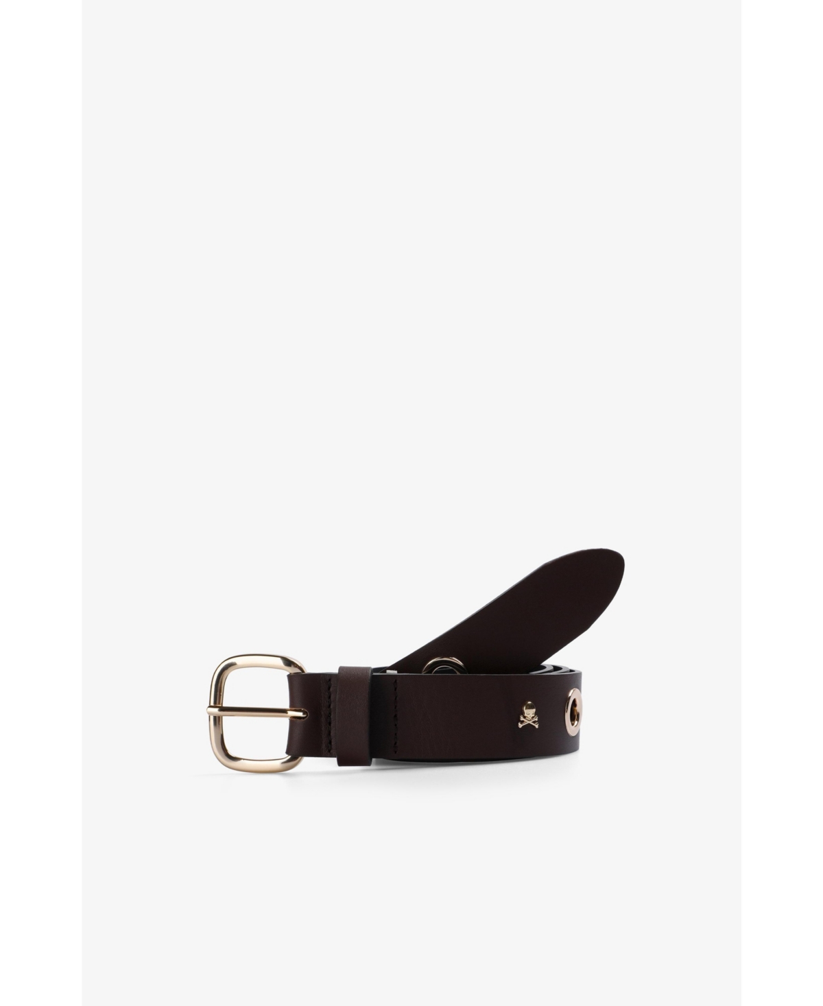 Click here for Scalpers Eyelet Skull Belt - Brown prices