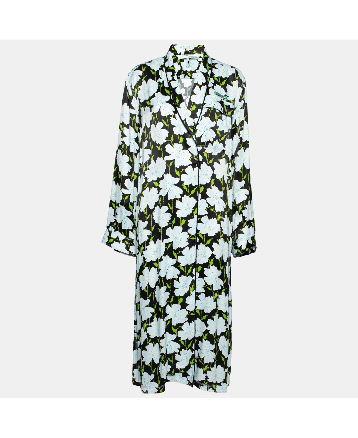 Click here for Pre-Owned Off-White Womens Blue Floral Printed Sat... prices
