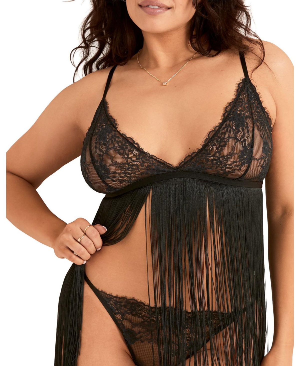 Click here for Adore Me Plus Size Charizma Babydoll & G-String Se... prices