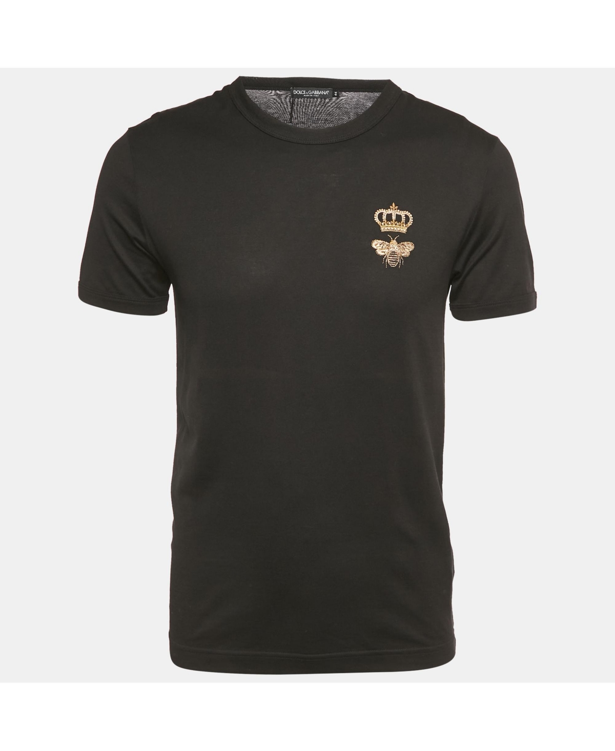 Click here for Pre-Owned Dolce & Gabbana Mens Black Crown Embroid... prices