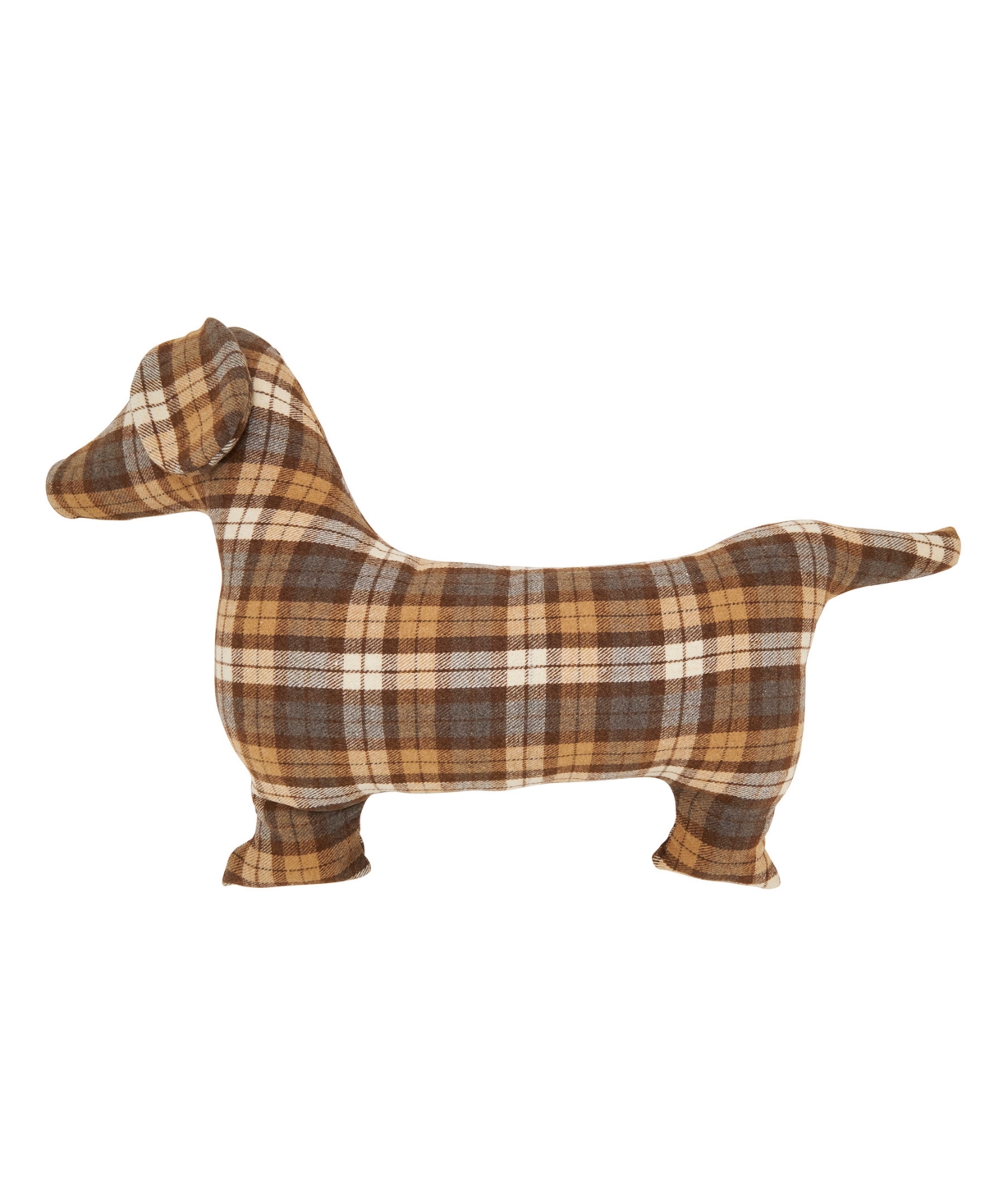 Click here for Saro Lifestyle Plaid Dachshund Poly Filled Decorat... prices
