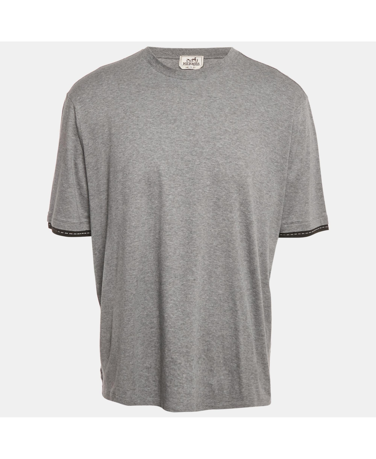 Click here for Pre-Owned Hermes Mens Grey Jersey Crew Neck T-Shir... prices