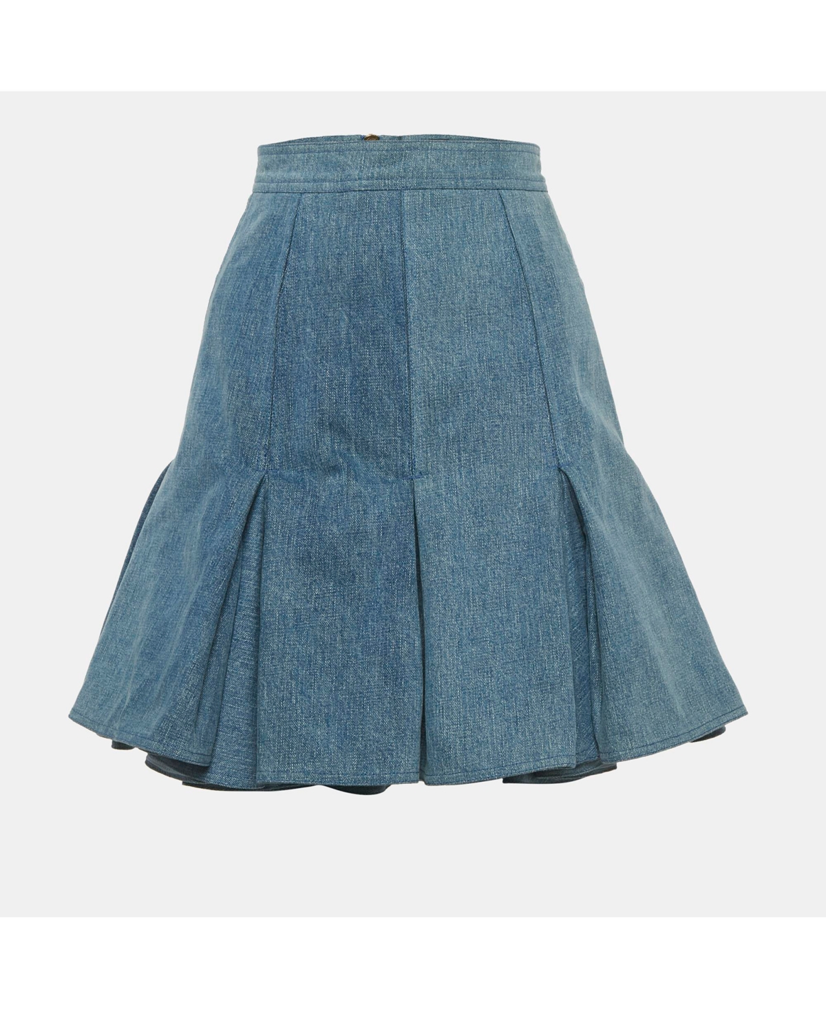 Click here for Pre-Owned Balmain Womens Pleated Denim Mini Skirt... prices