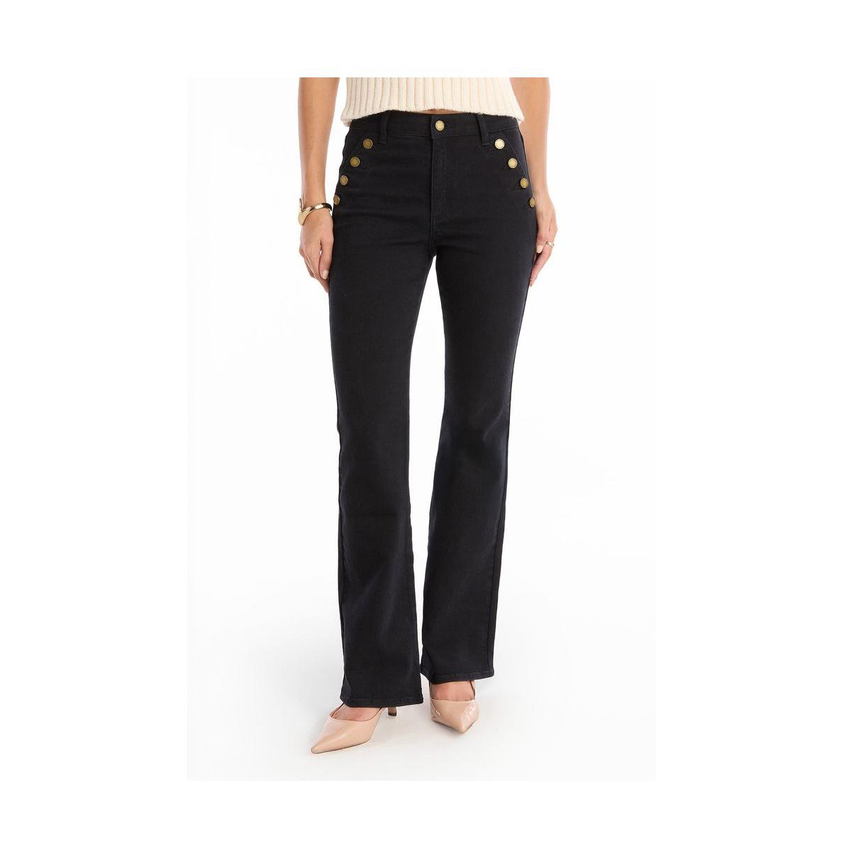 Click here for The Noli Shop Womens Allegra Bootcut Jean - Black prices