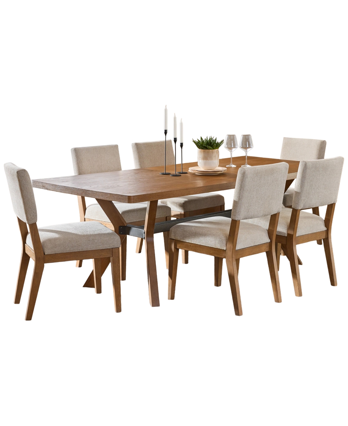 Click here for Furniture Millwork 7-Pc. Dining Set (Table & 6 Sid... prices