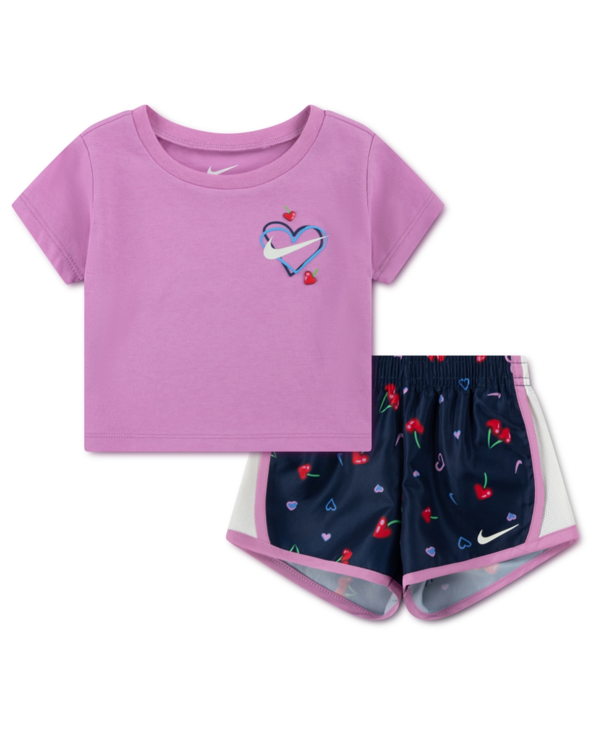 Click here for Nike Baby Girls Crewneck T-Shirt and Cherry Shorts... prices