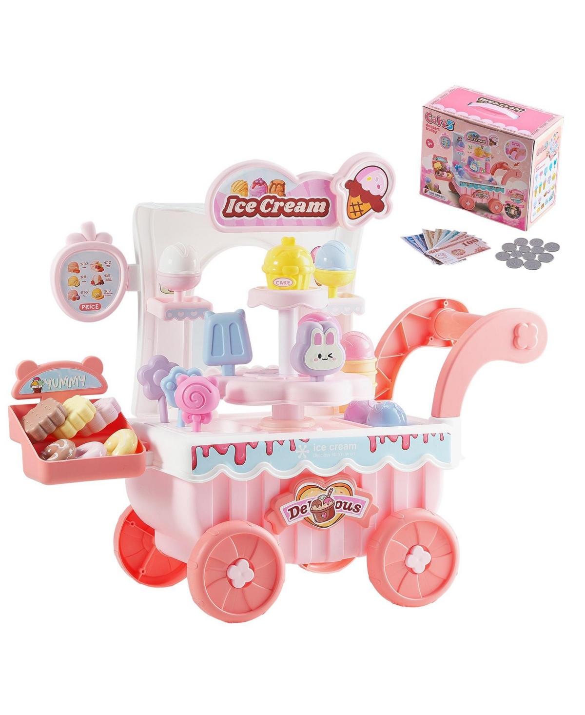 Click here for Mecale Ice Cream Cart for Kids  27 Pcs Pretend Pla... prices