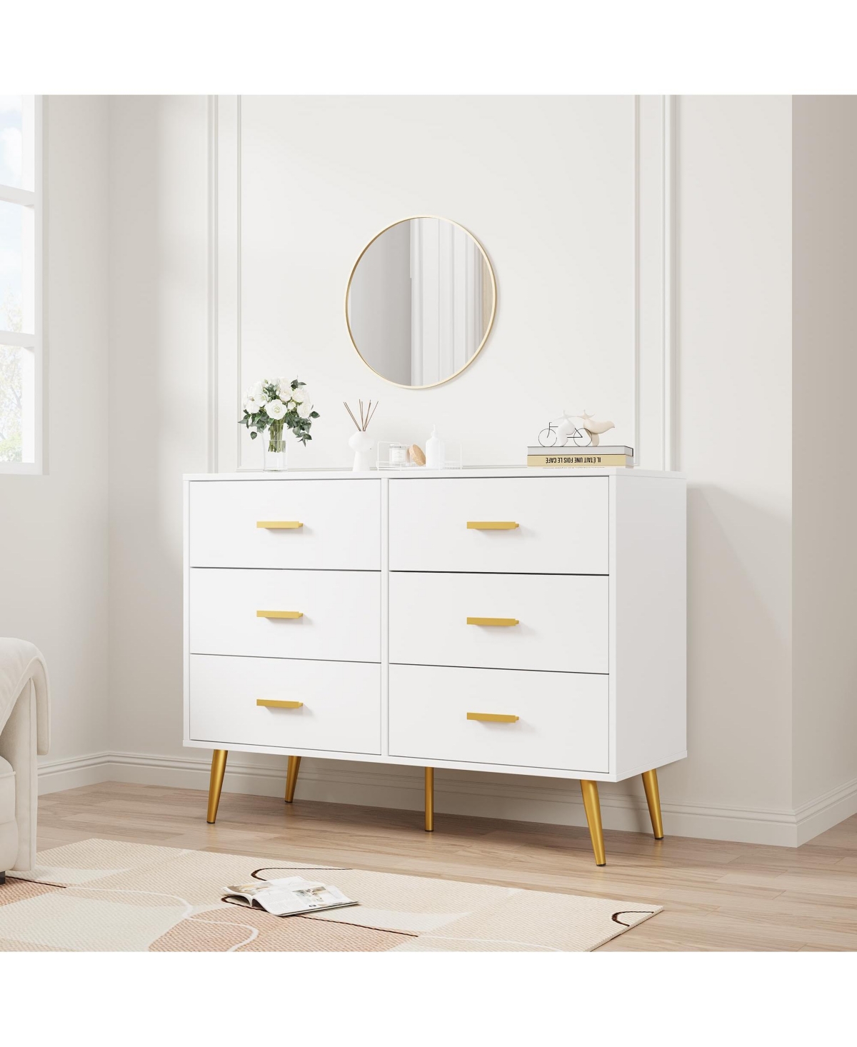 Click here for Gaomon Dresser With 6 Drawers for Bedroom Storage... prices
