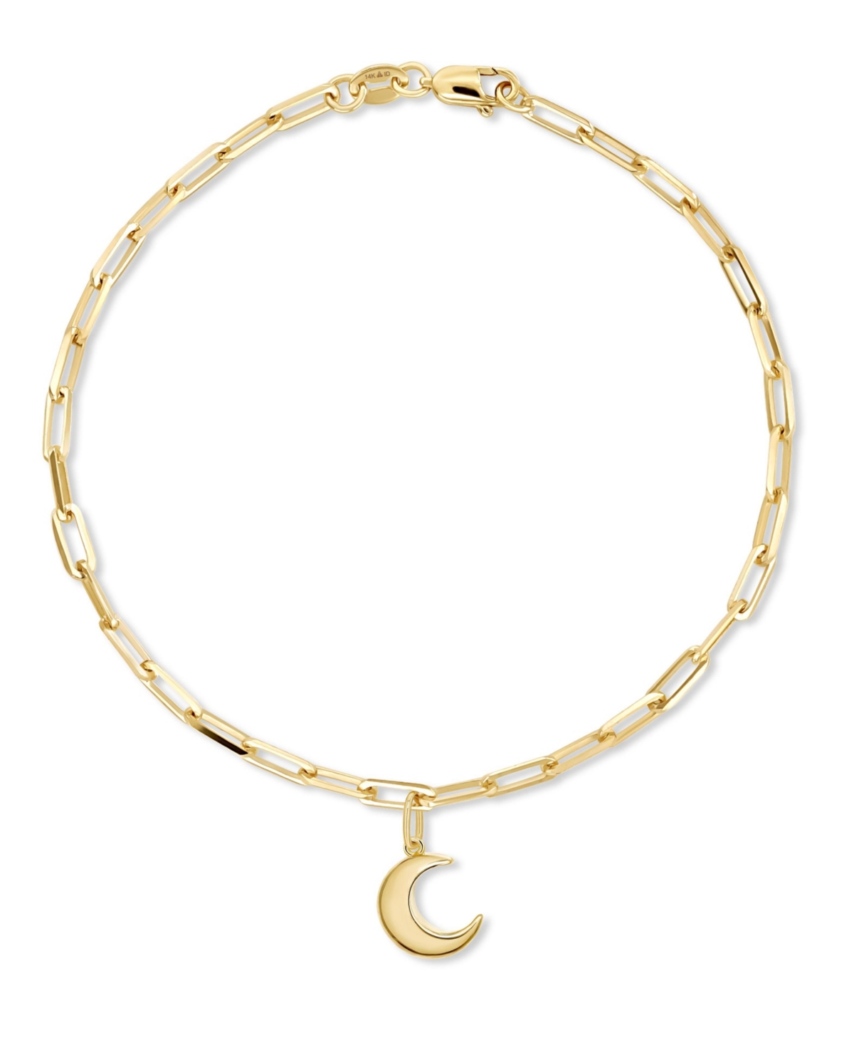Click here for Devata Crescent Moon Charm with Paperclip Chain Br... prices
