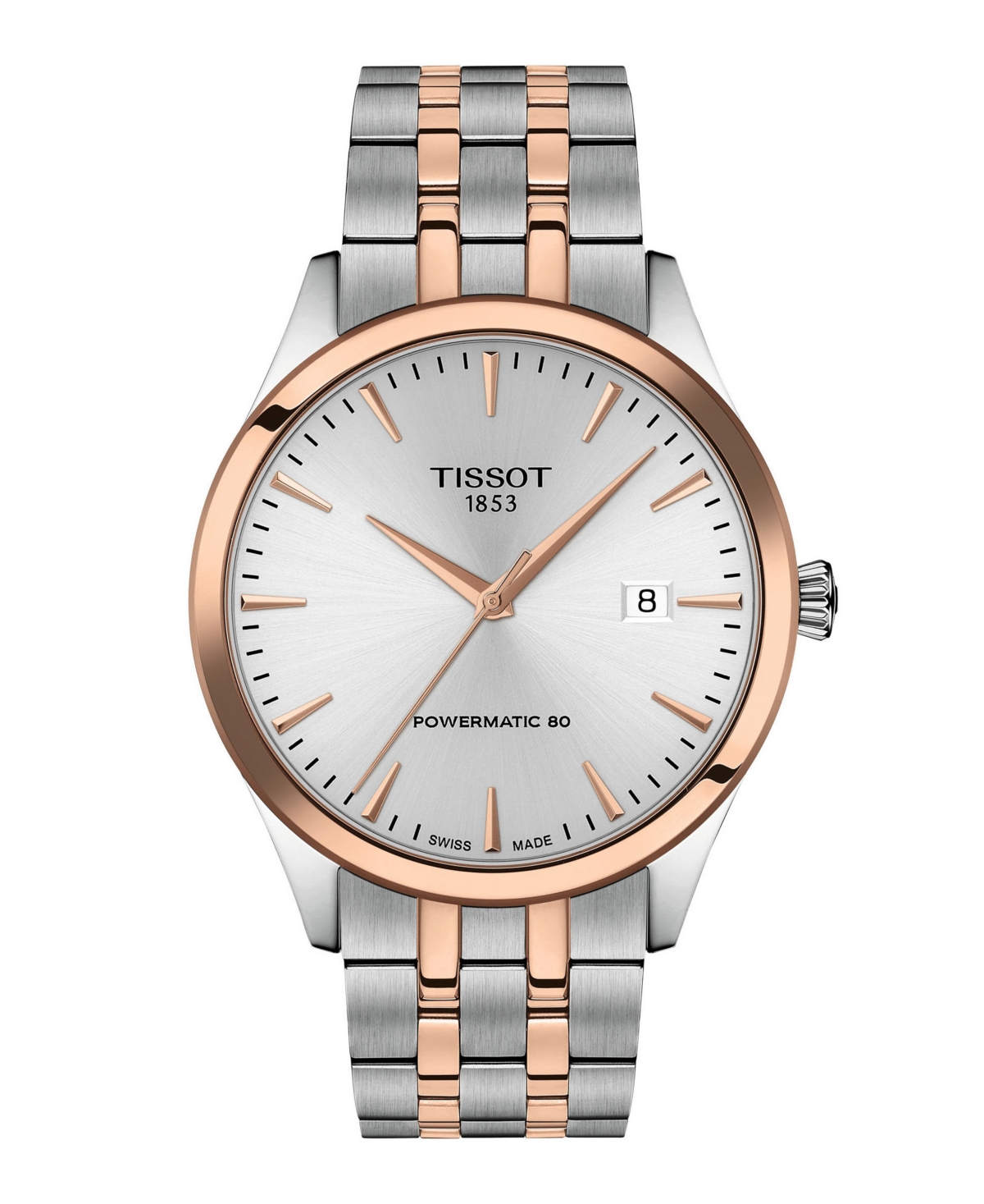 Tissot Mens gray stainless steel Bracelet Watch  40mm - Silver