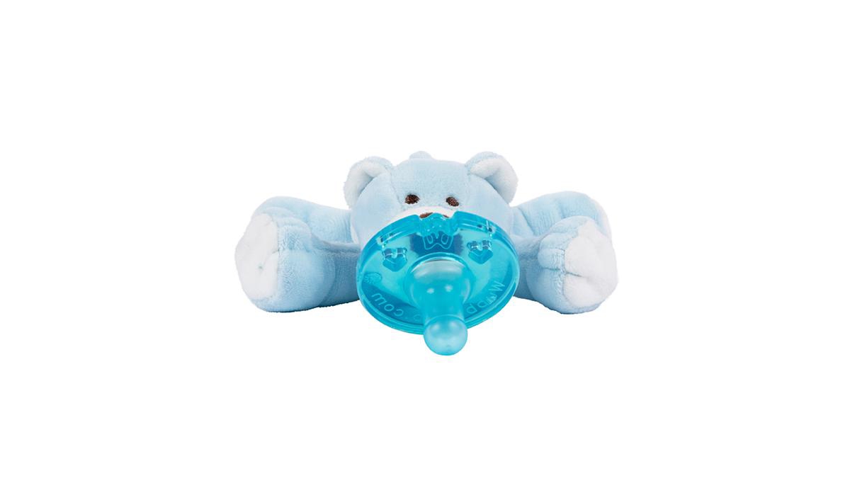 Click here for WubbaNub Baby Blue Bear Pacifier - Blue prices
