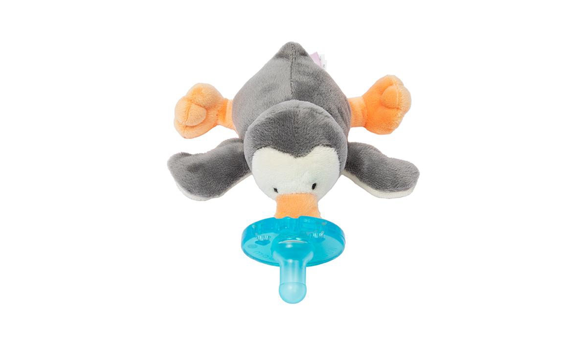 Click here for WubbaNub Baby Grey Penguin Pacifier - Gray prices