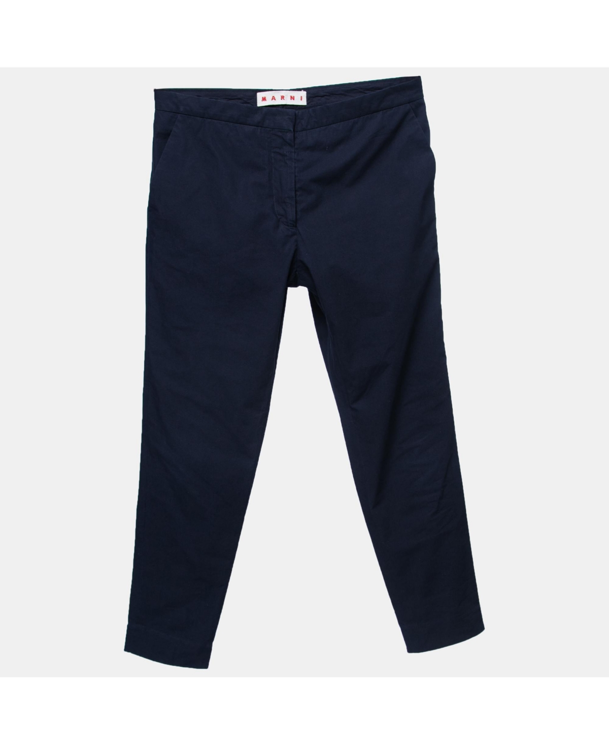 Click here for Pre-Owned Marni Womens Navy Blue Cotton Trousers prices