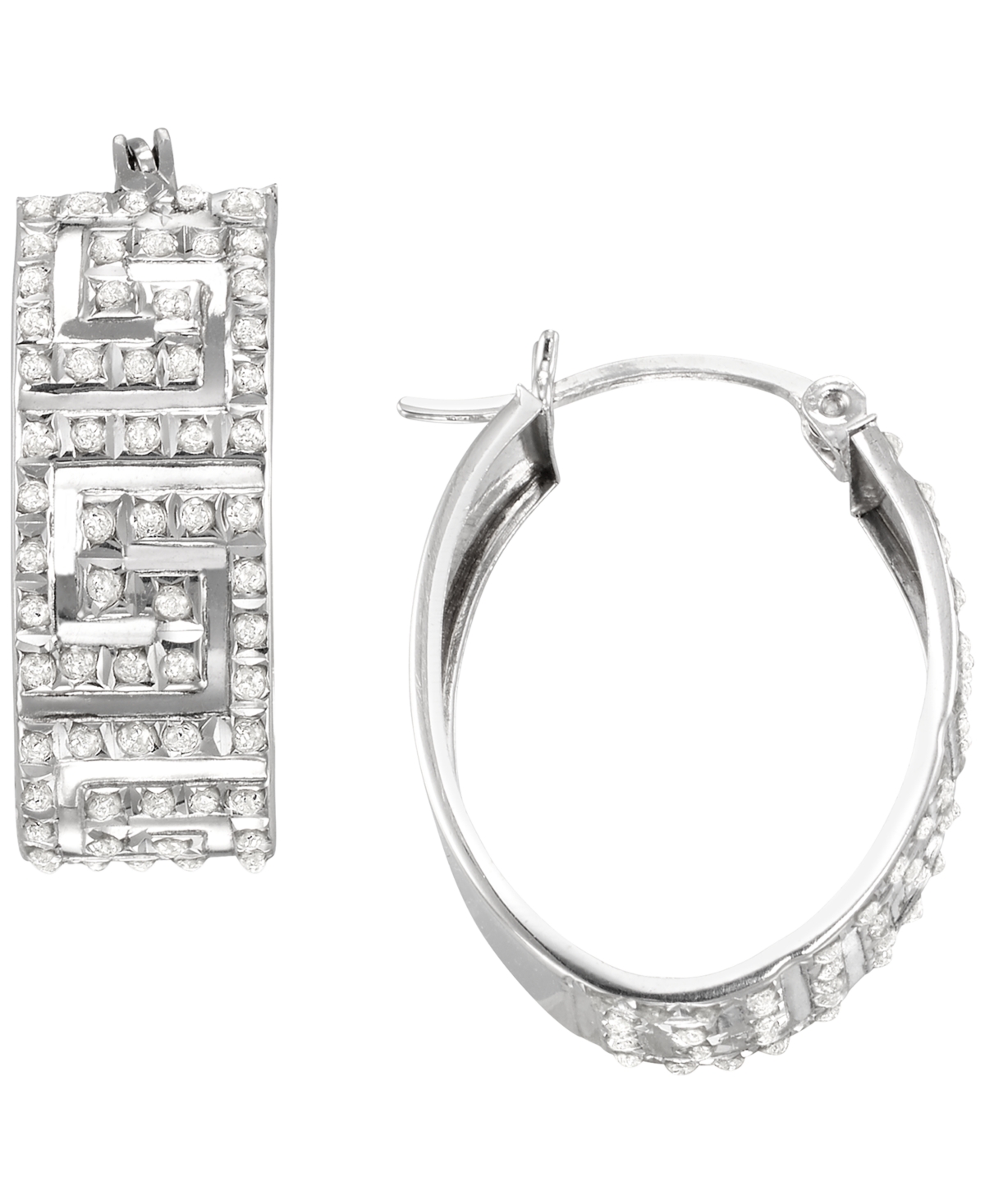 Click here for Macys Diamond Accent Hoop Earrings (0.01 ct. t.w.)... prices