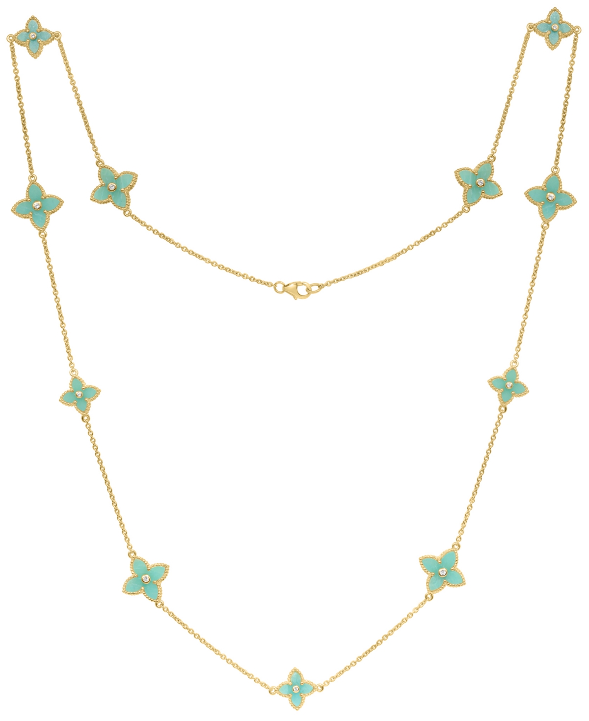 Click here for Effy Collection Amazonite (30-5/8 ct. t.w.) and Wh... prices