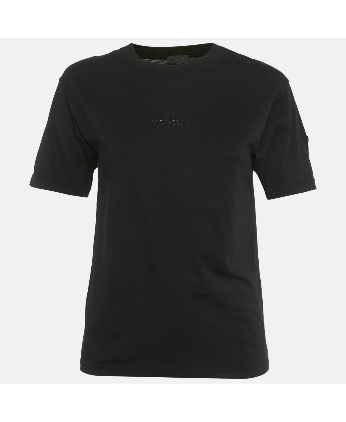 Click here for Pre-Owned Moncler Womens Black Logo Applique Jerse... prices