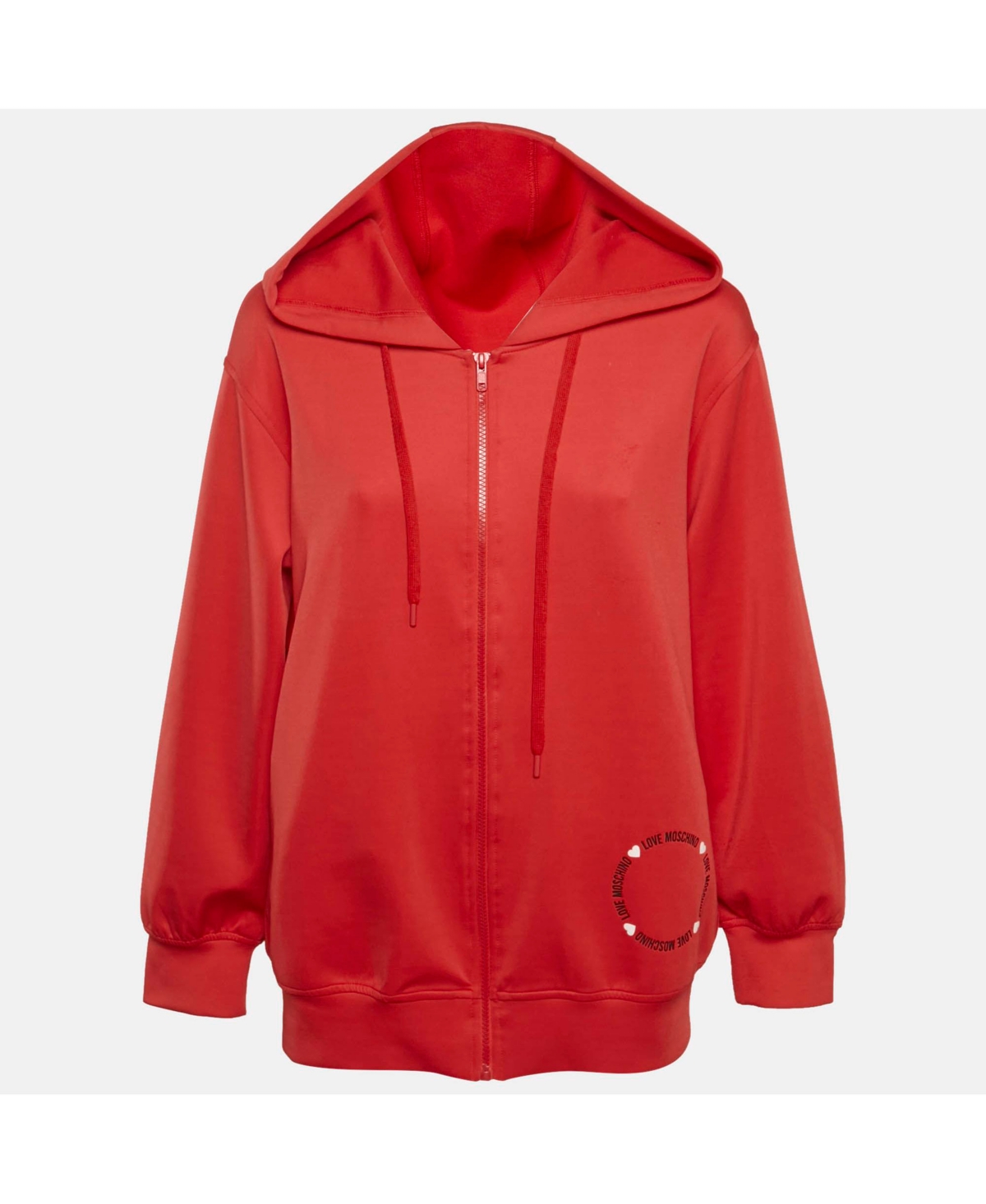 Click here for Pre-Owned Love Moschino Womens Red Logo Print Jers... prices