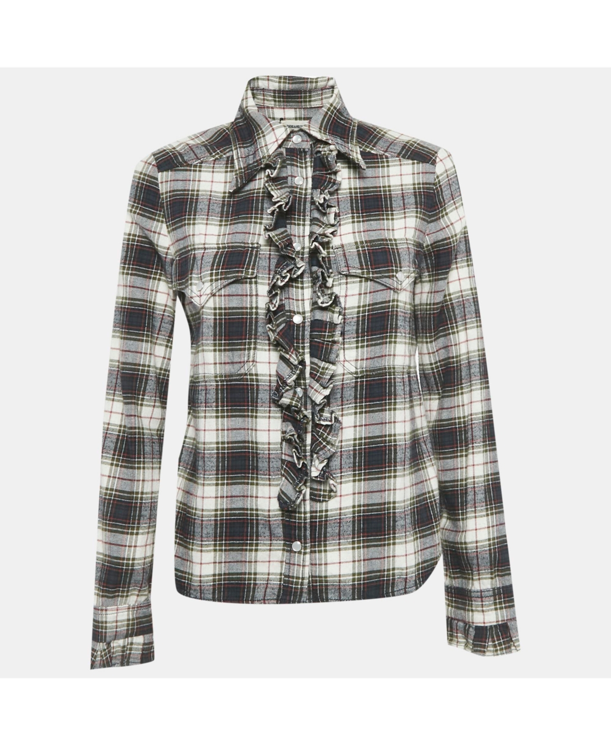 Click here for Pre-Owned Zadig & Voltaire Womens Green Checks Cot... prices