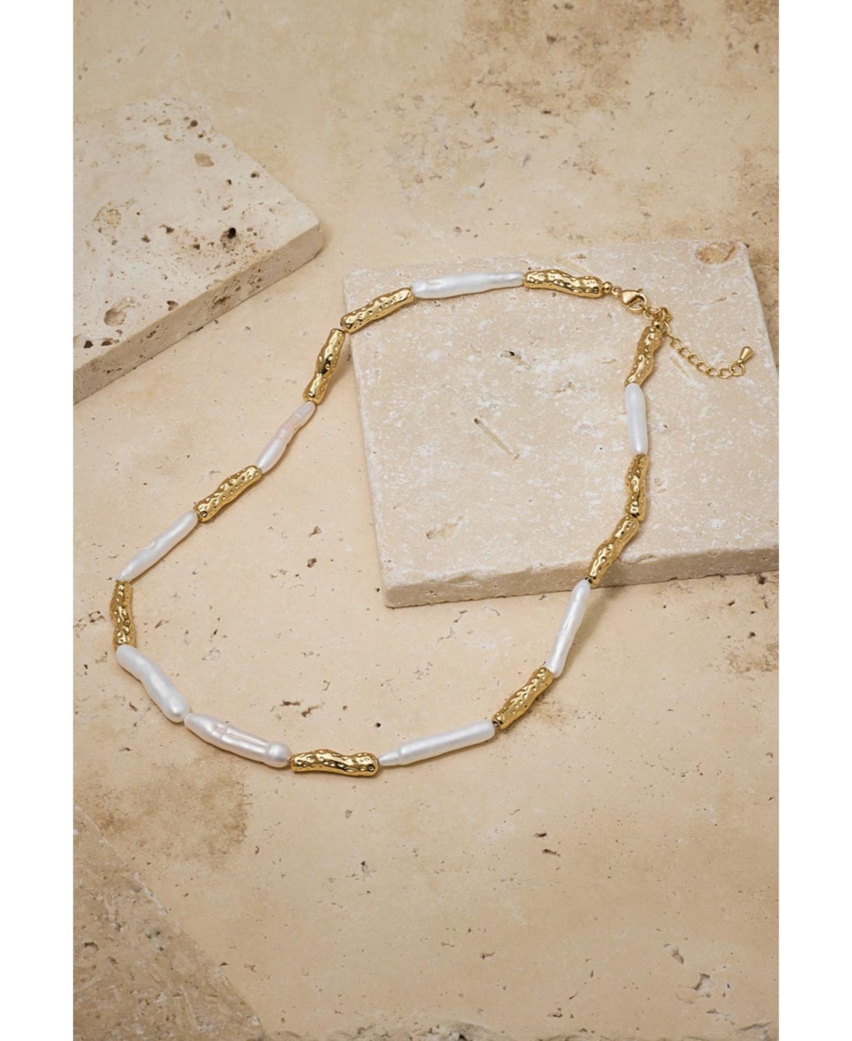 Click here for Untamed Petals Miley Baroque Pearl Necklace - Gold prices