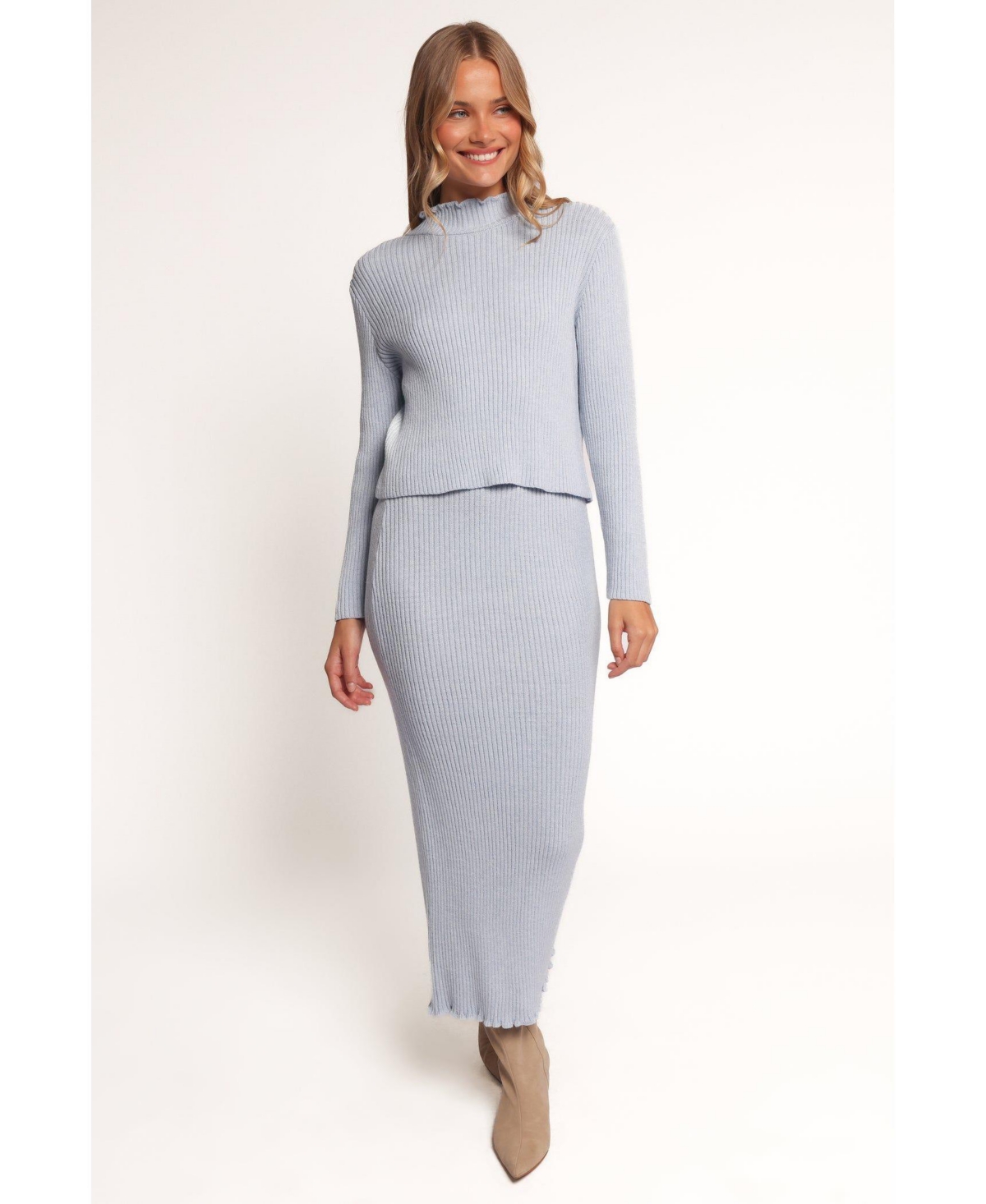 Click here for Petal and Pup Womens Payton Knitted Set - Light bl... prices