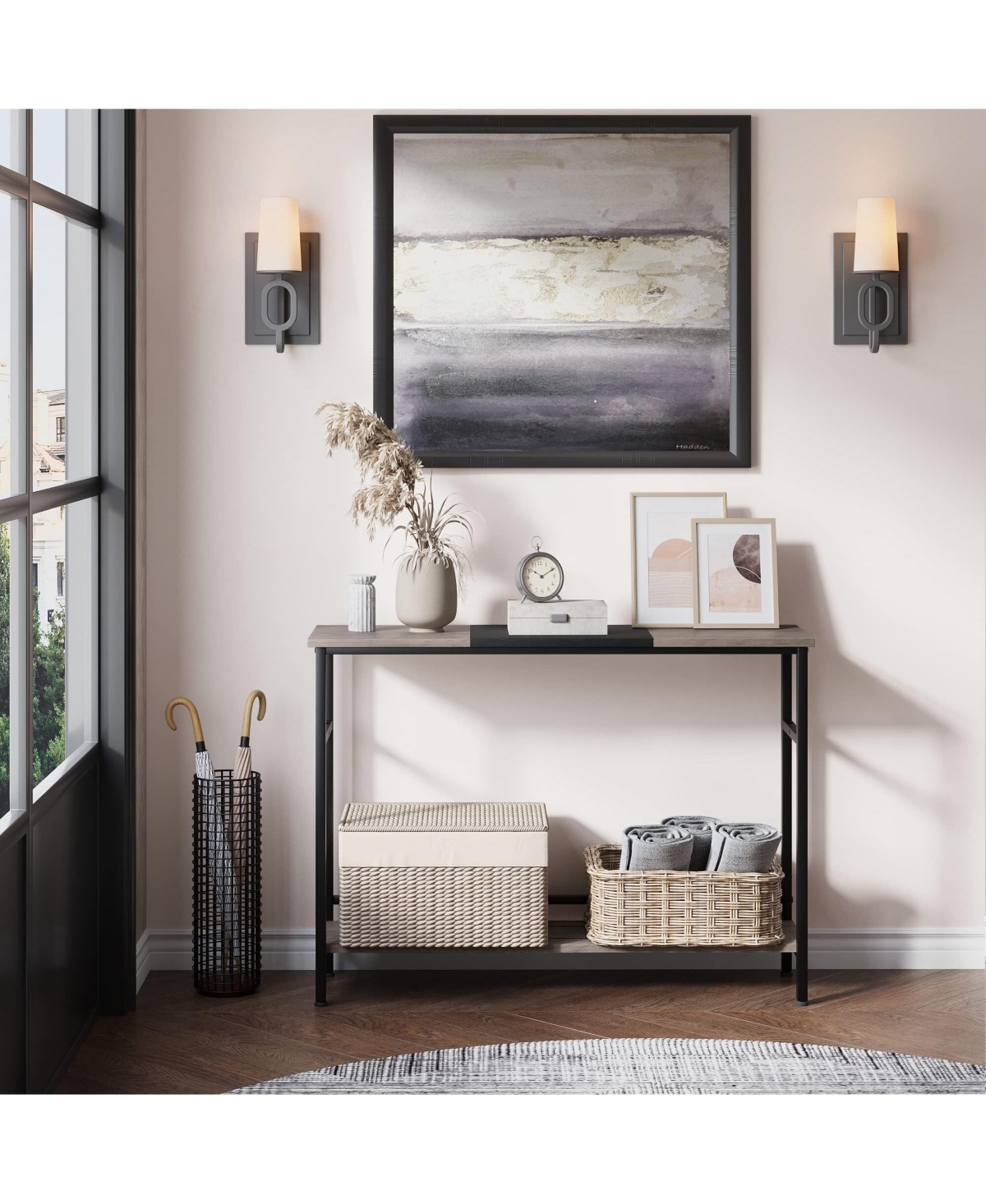 Click here for Gaomon Industrial Console Table  Narrow Sofa Table... prices