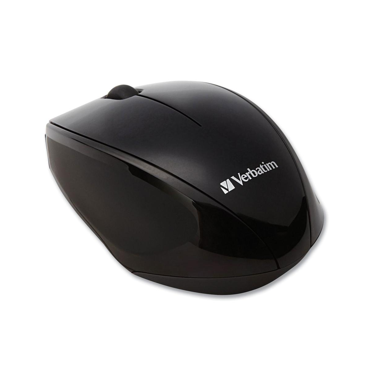 Verbatim 97992 Wireless Multi-Trac Blue Led Mouse  2.4GHz  32.8 ft Range  Ambidextrous – Black - Black